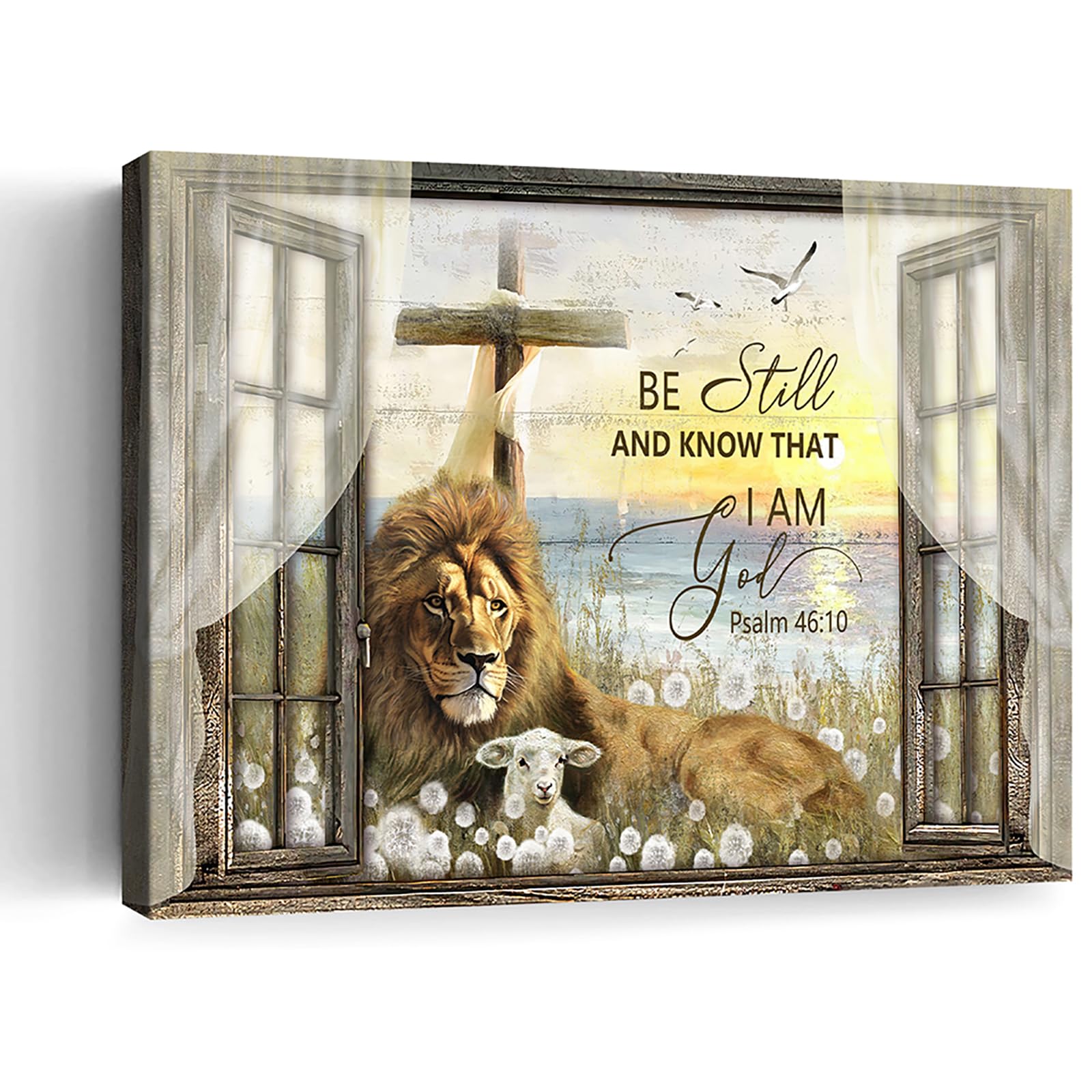 Amazon.com: Farmhouse Christian Wall Art Bible Verses Wall Decor Psalms ...