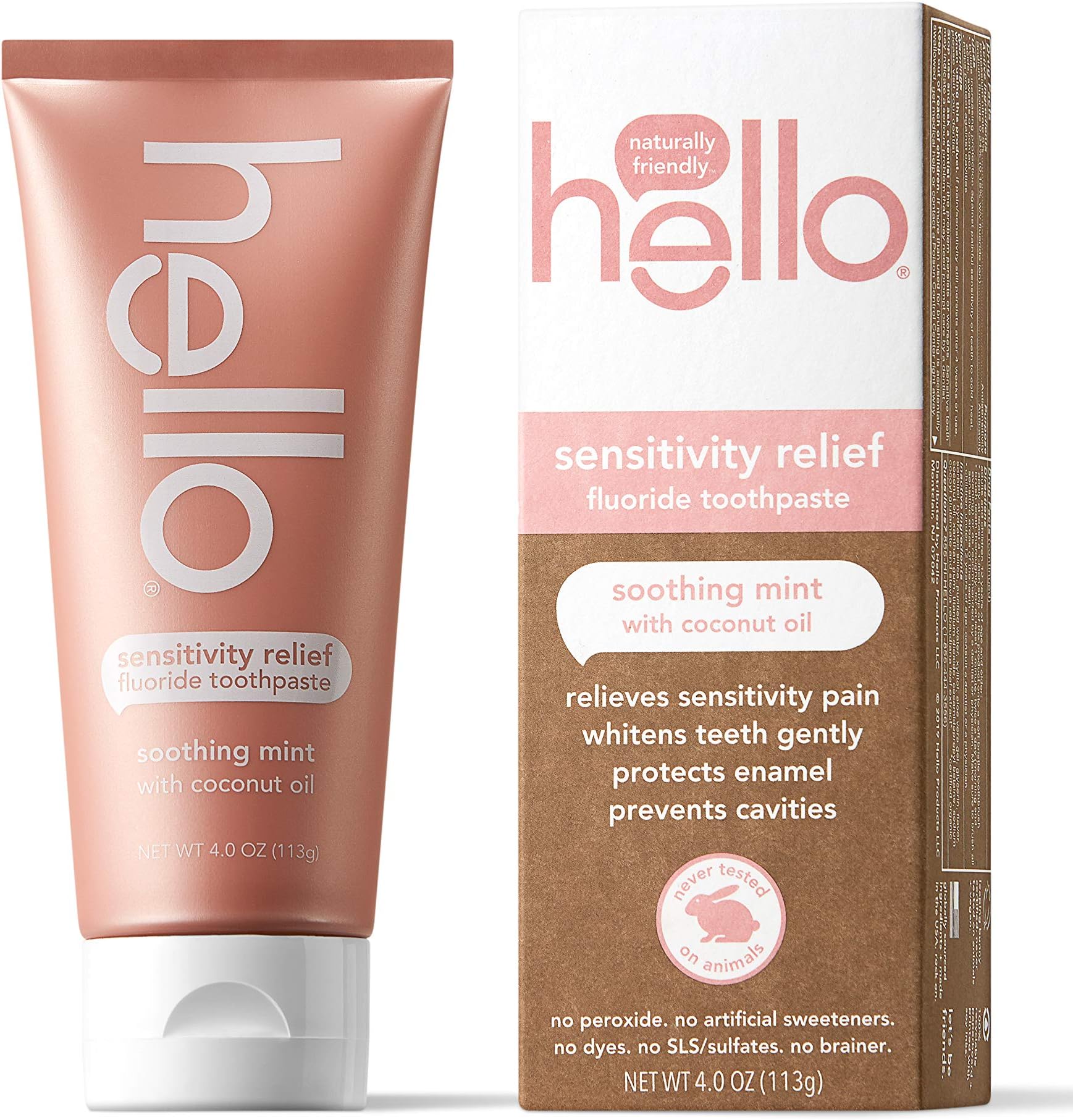 Amazon.com : Hello Oral Care Sensitivity Relief Toothpaste for ...