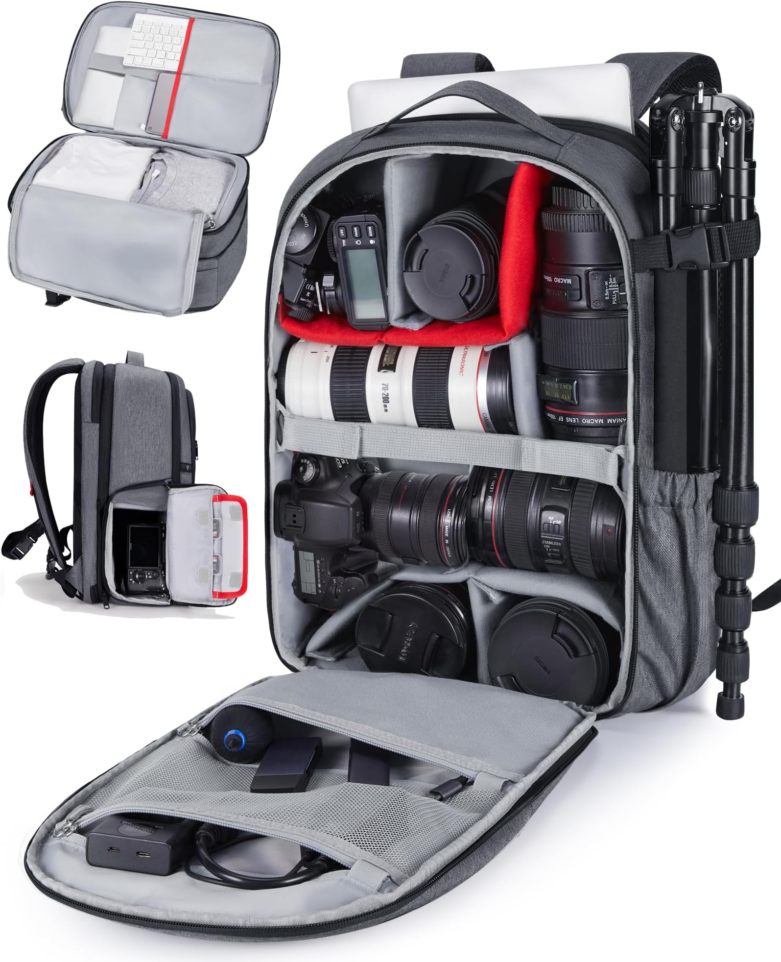 Amazon.com : BAGSMART Camera Backpack, Expandable DSLR SLR Camera Bags ...