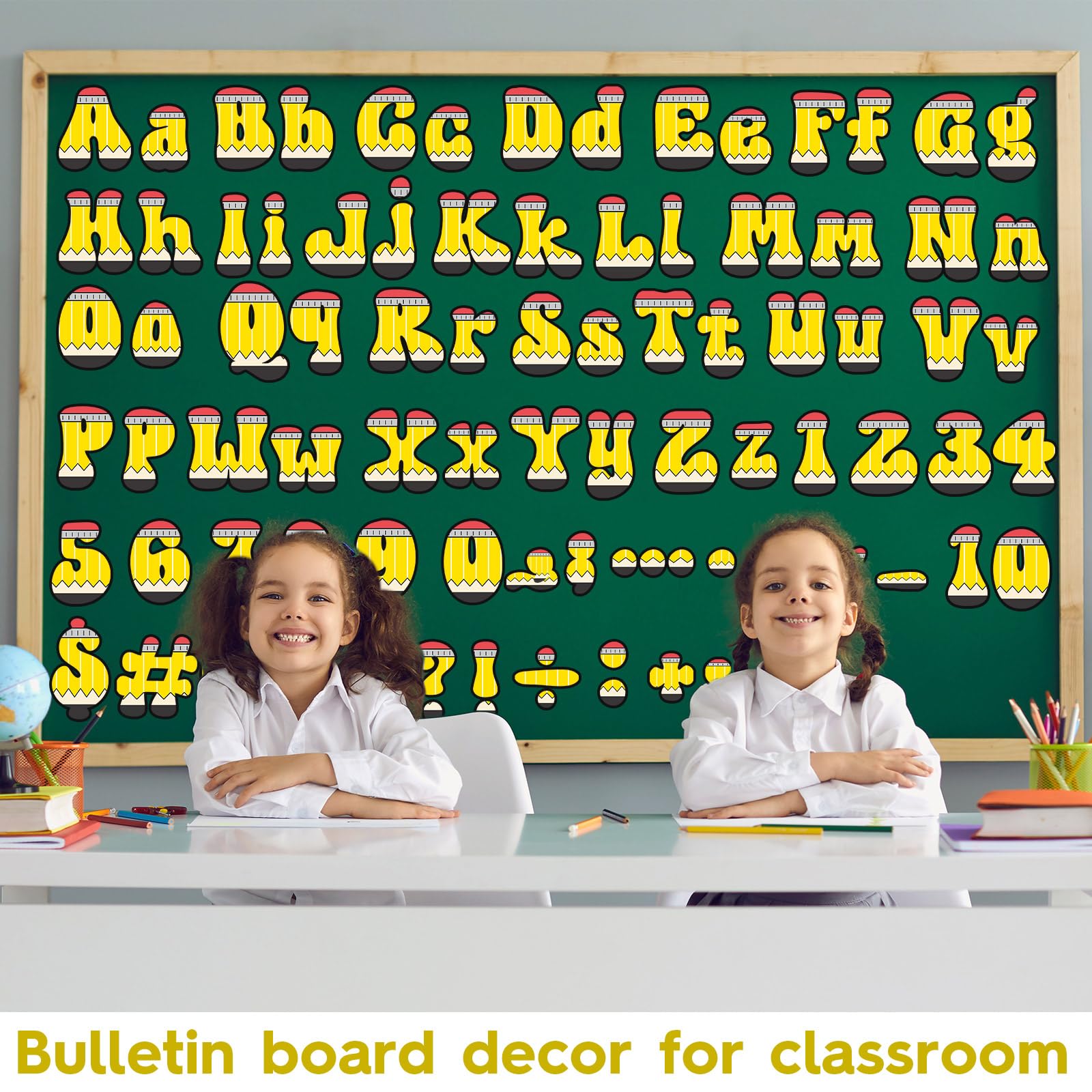Snapklik.com : 260 PCS Colorful Crayons Bulletin Board Letters For ...