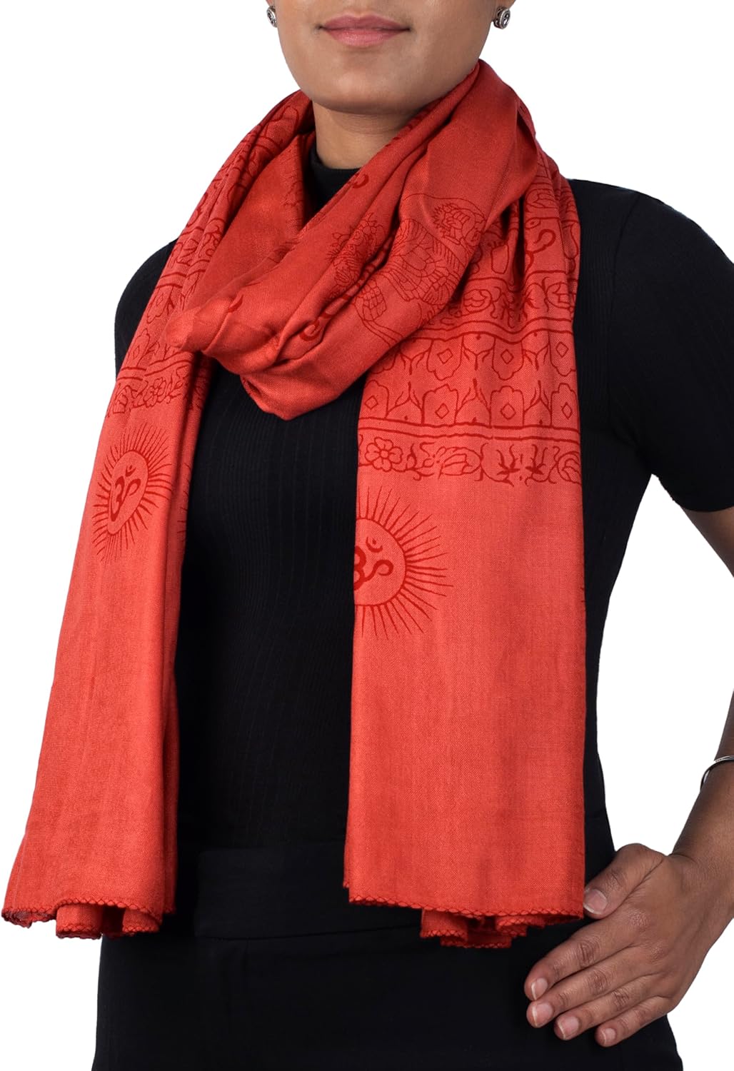 Ram Nami Yoga Scarf Meditation Shawl Large Wrap Hindu Prayer Stole OM ...