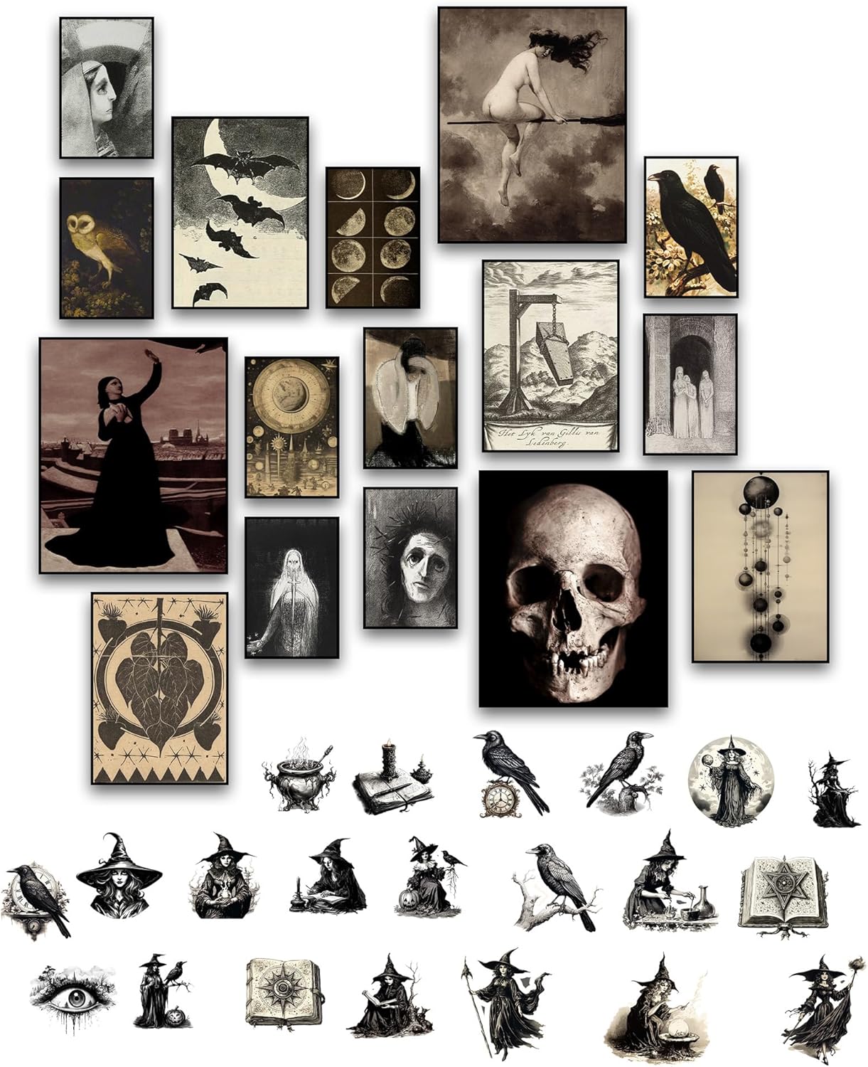 Amazon.com: Lucky Numen Vintage Gothic Decor Goth Wall Decor Dark ...