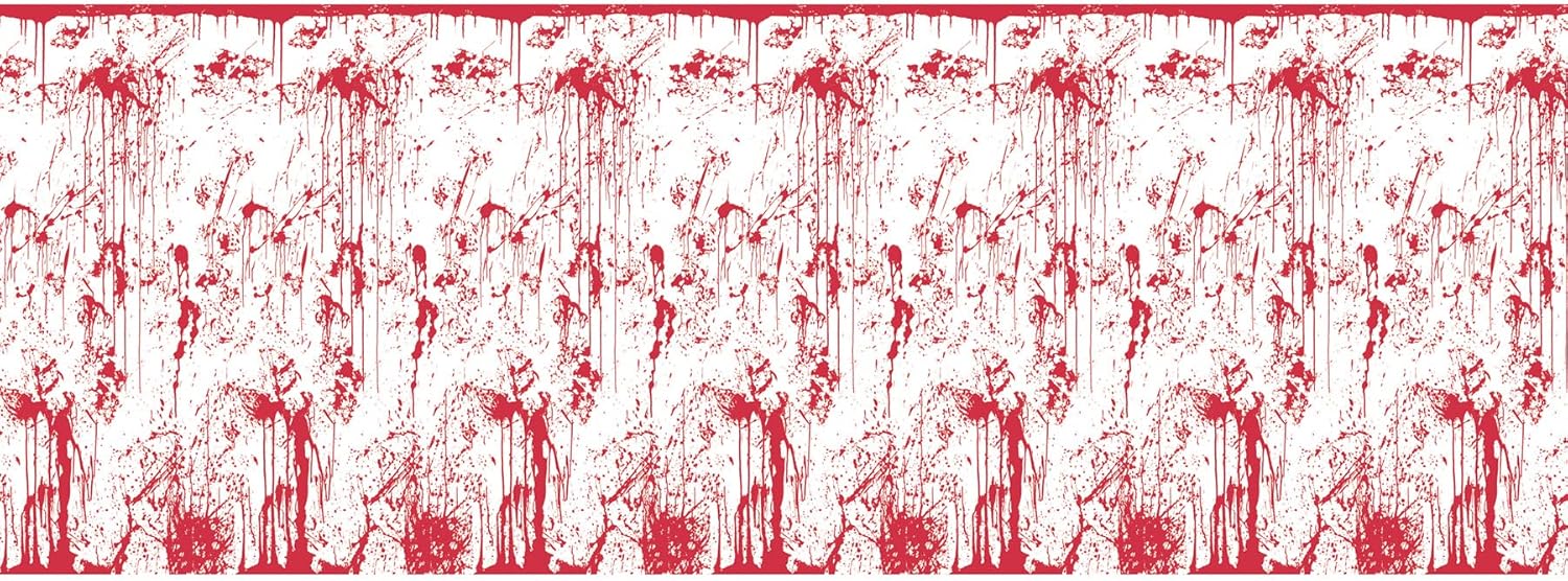 Amazon.com: Beistle Bloody Wall Backdrop, Scary Blood-Splatter ...