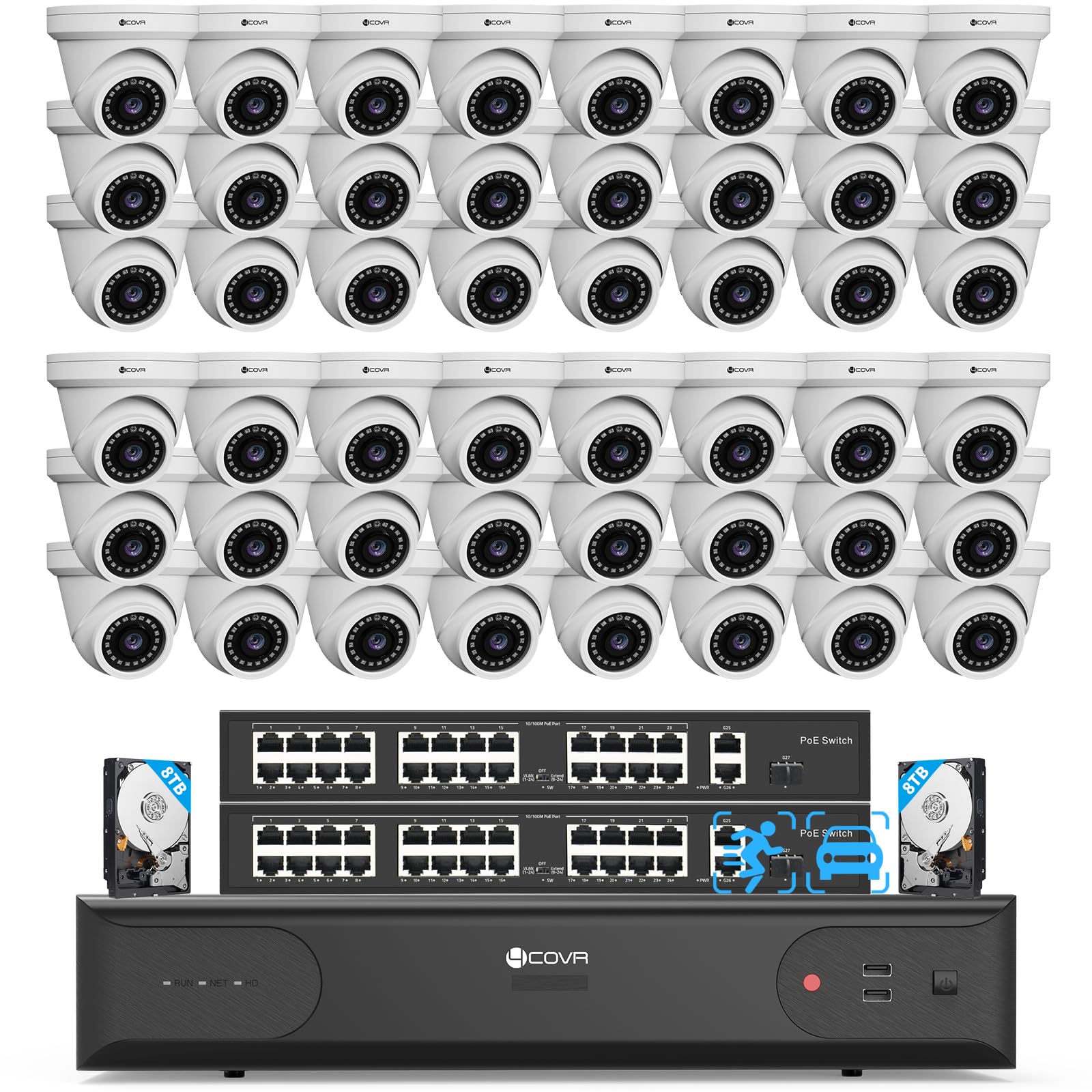 Amazon.com : 4COVR PoE 64 Channel Security Camera System & AI Human ...