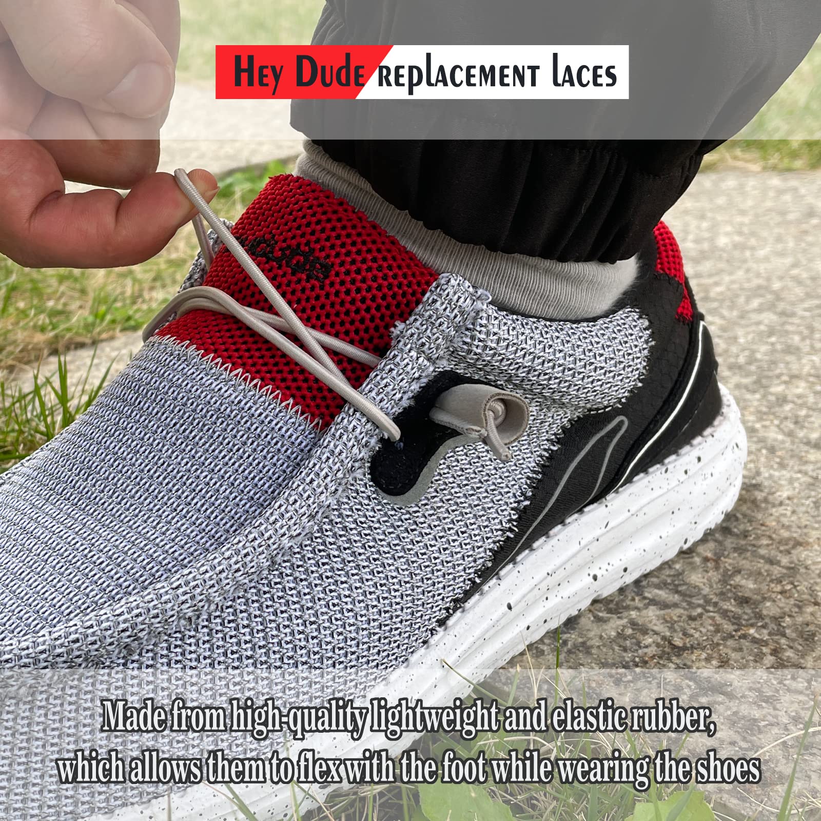Snapklik.com : JZXFYSJYW Replacement Elastic Shoeslaces For Hey Dude No ...