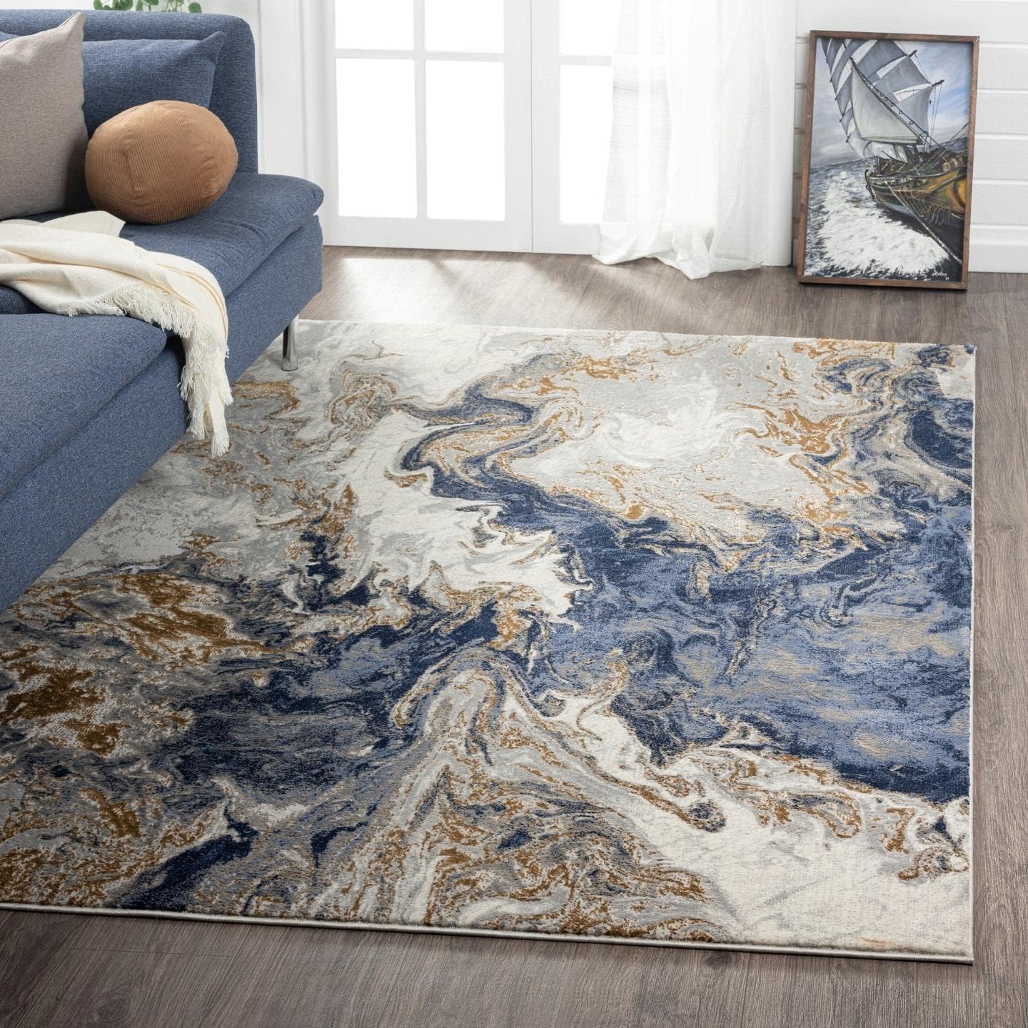 Amazon.com: Abstract Area Rugs for Living Room Marble Area Rug 3ft ...