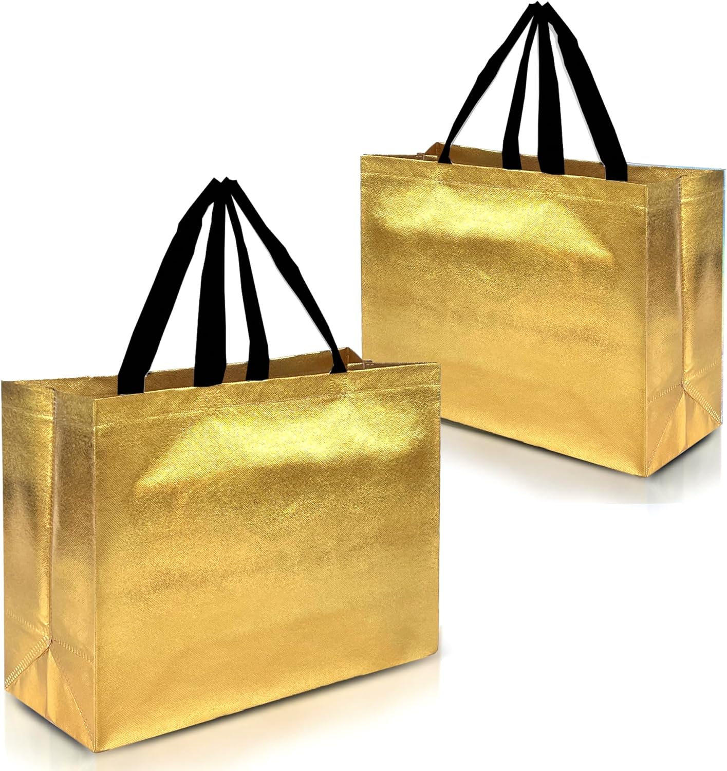 Amazon.com: Nush Nush Extra Large Gold Gift Bag – Set of 12 Reusable ...