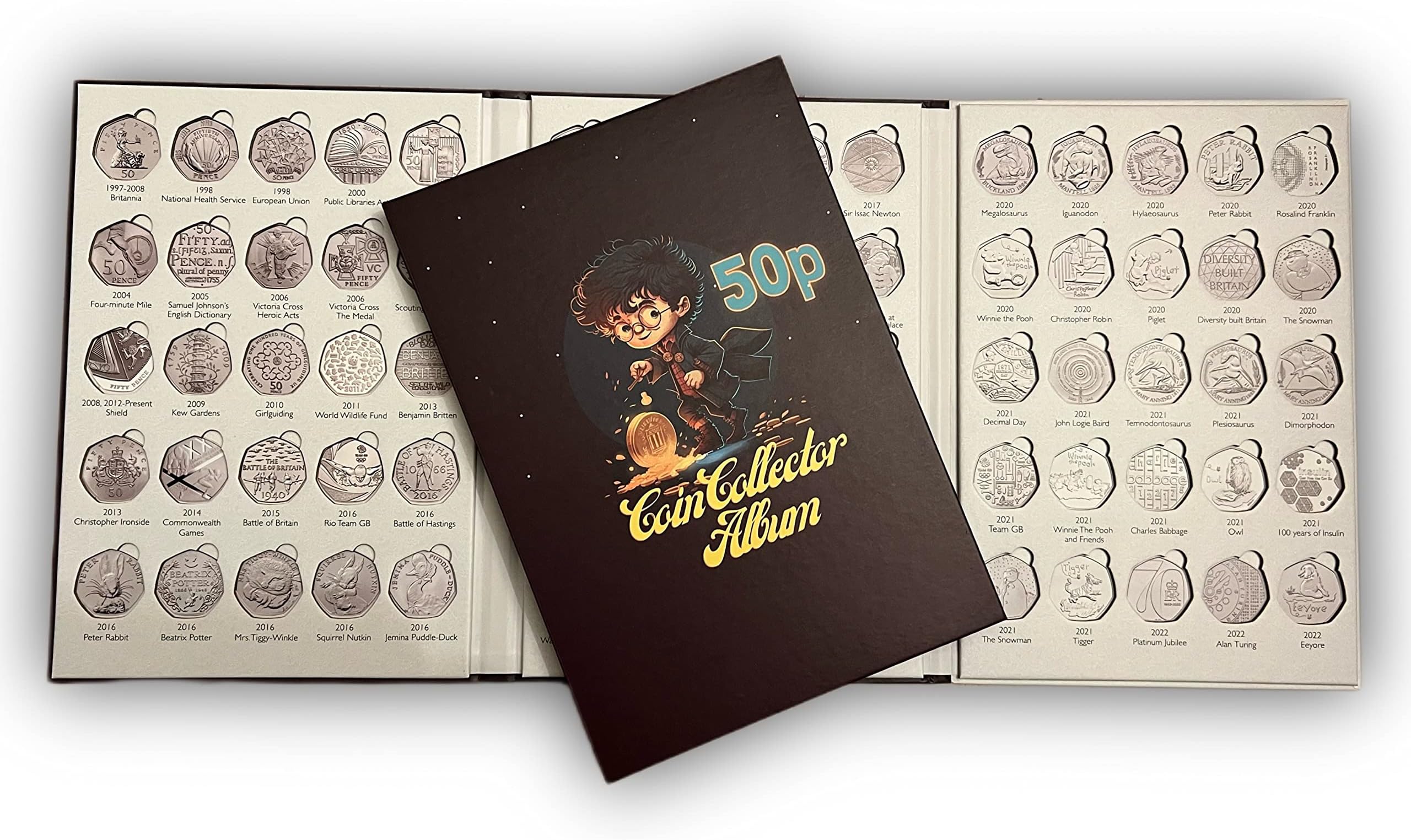 2020 Up to Date UK 50p Coin Hunt Collector Album Folder Includes ...