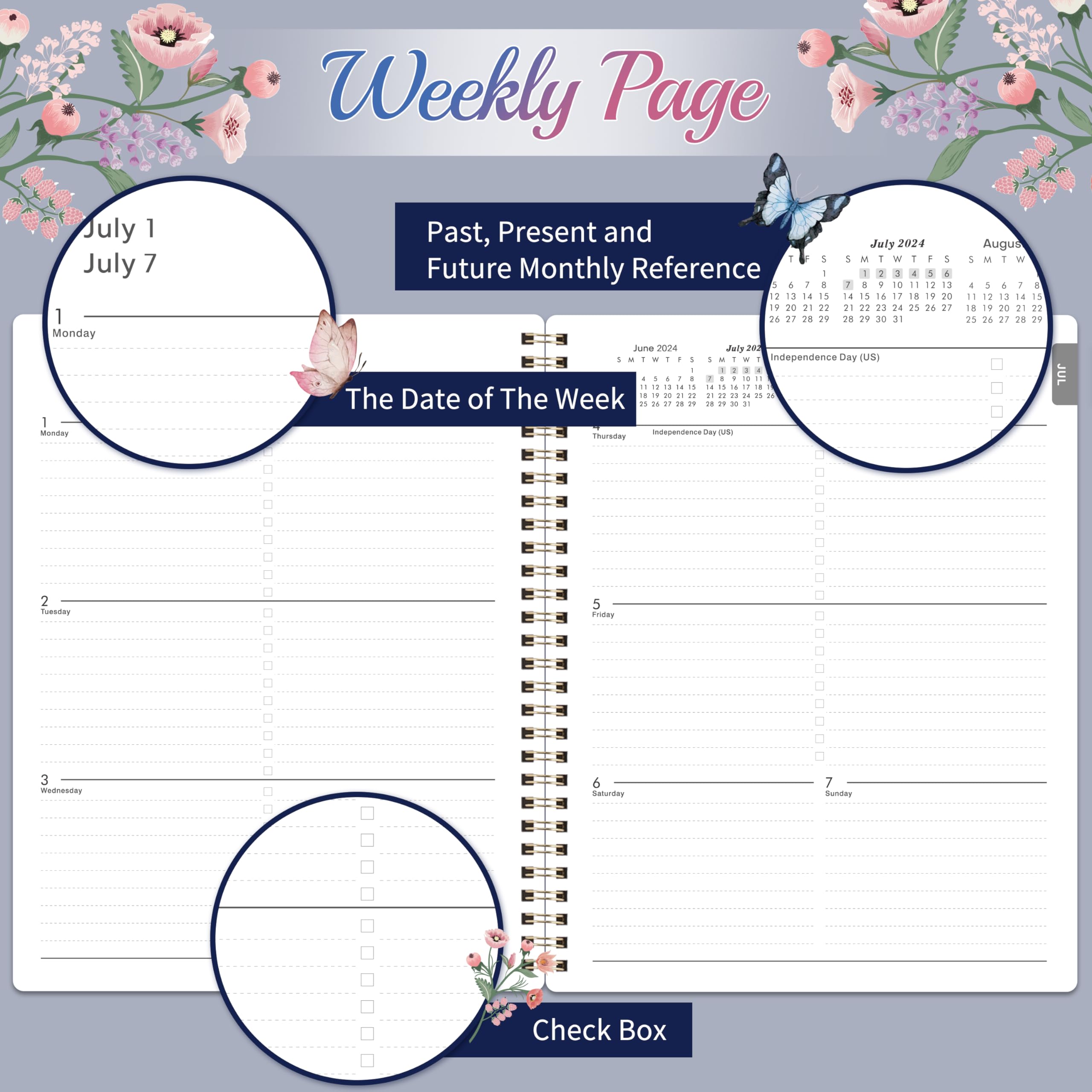 Snapklik.com : Academic Planner 2024-2025 - Weekly & Monthly