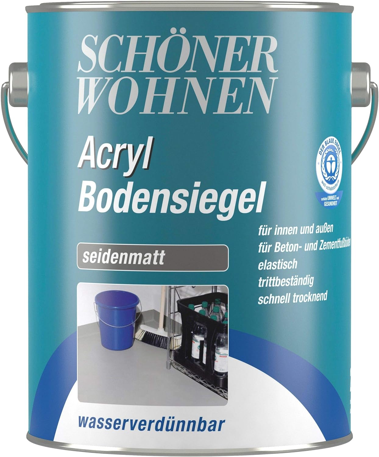 DurAcryl Bodensiegel 2,5 L Steingrau RAL 7030 Schöner Wohnen Bodenfarbe ...