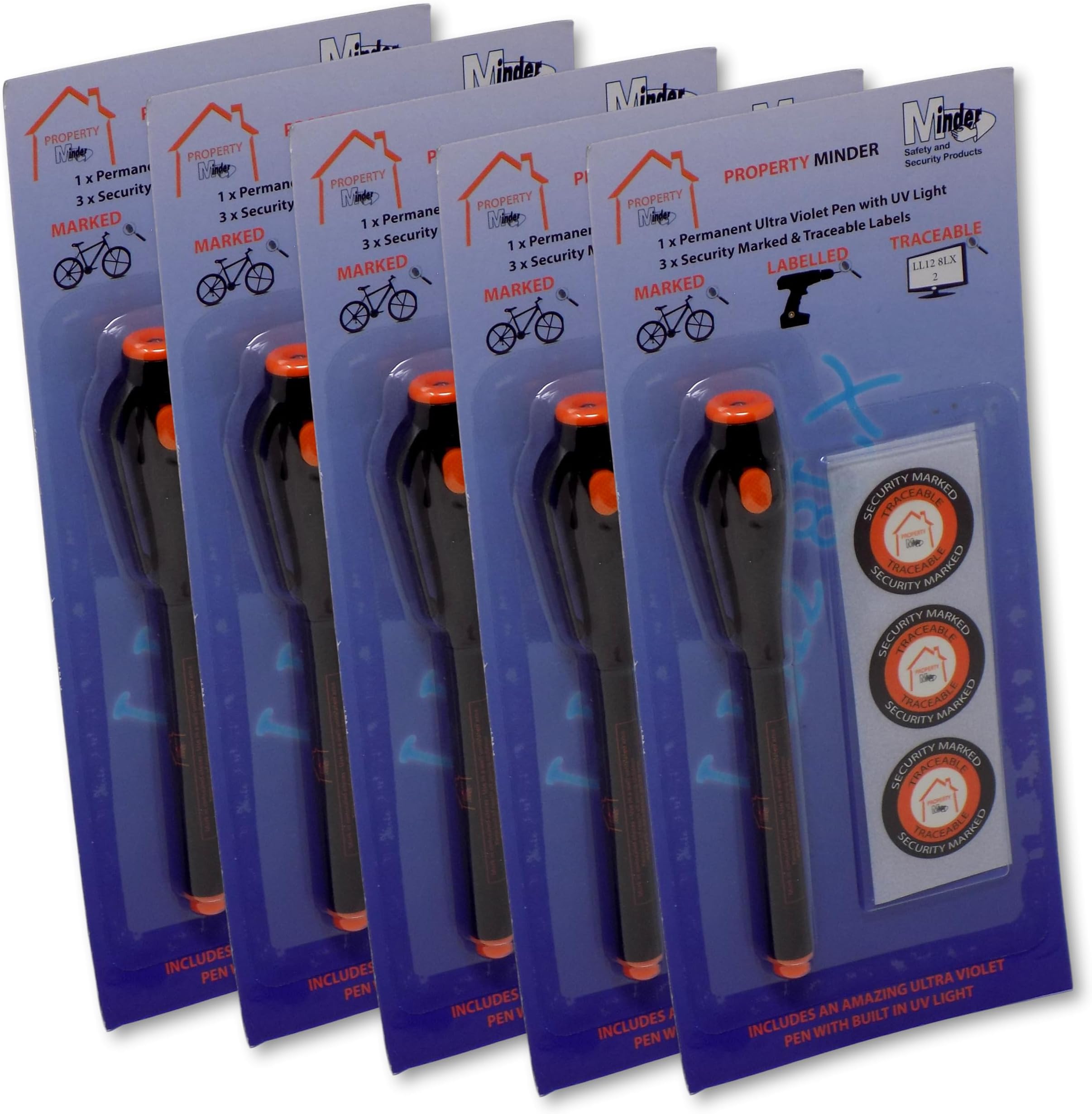 Minder Property Marking Pens - Including 2 x Invisible UV Ink Covert ...