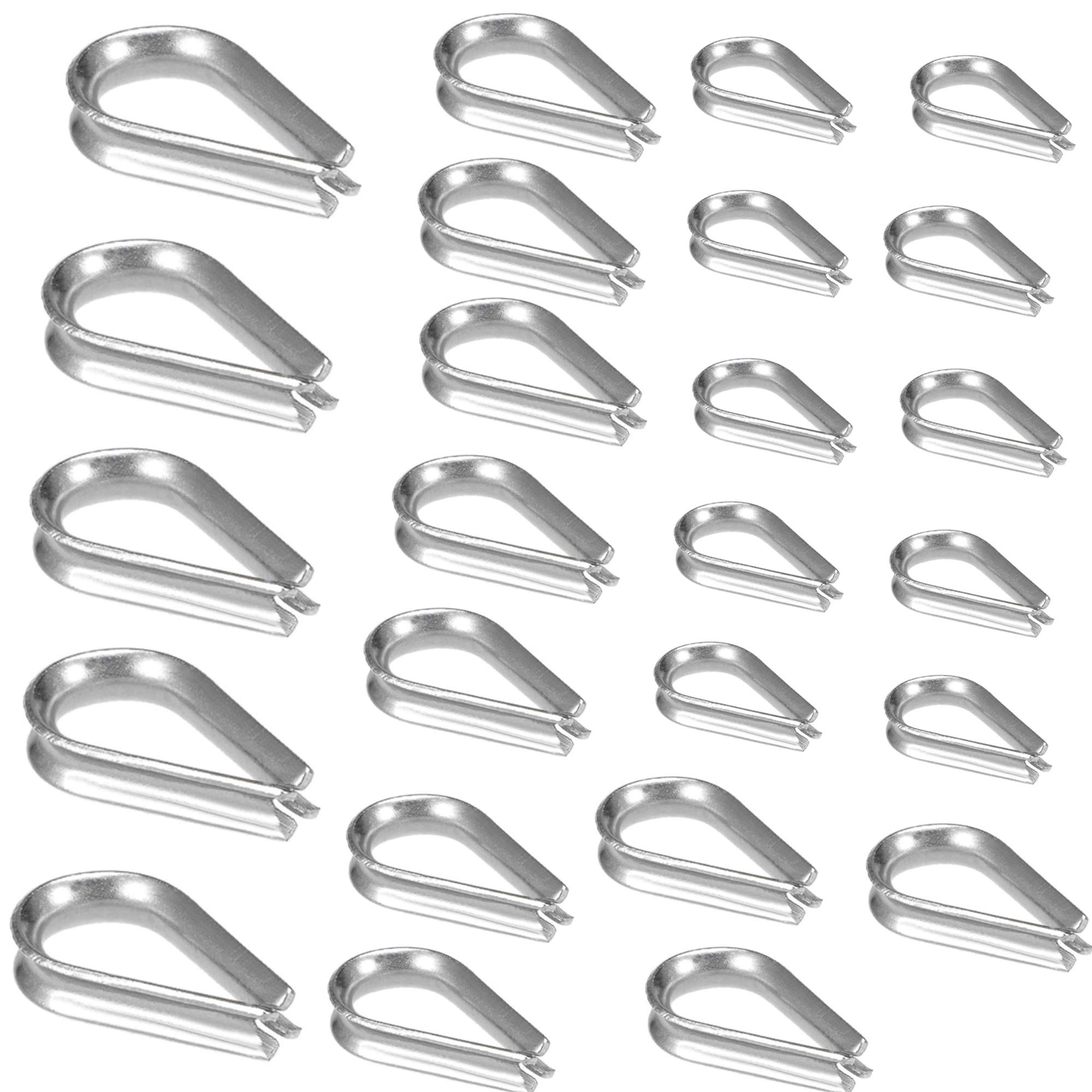 25 Pcs Wire Rope Thimbles Stainless Steel For Wire Rope | Desertcart ...