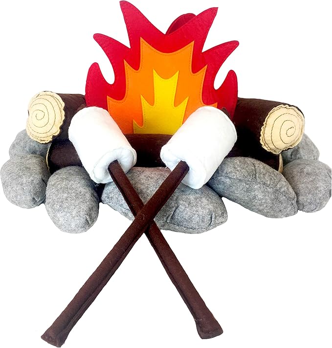 Amazon.com: Pretend Campfire Toy Set for Kids | 18-Piece Set | Includes ...
