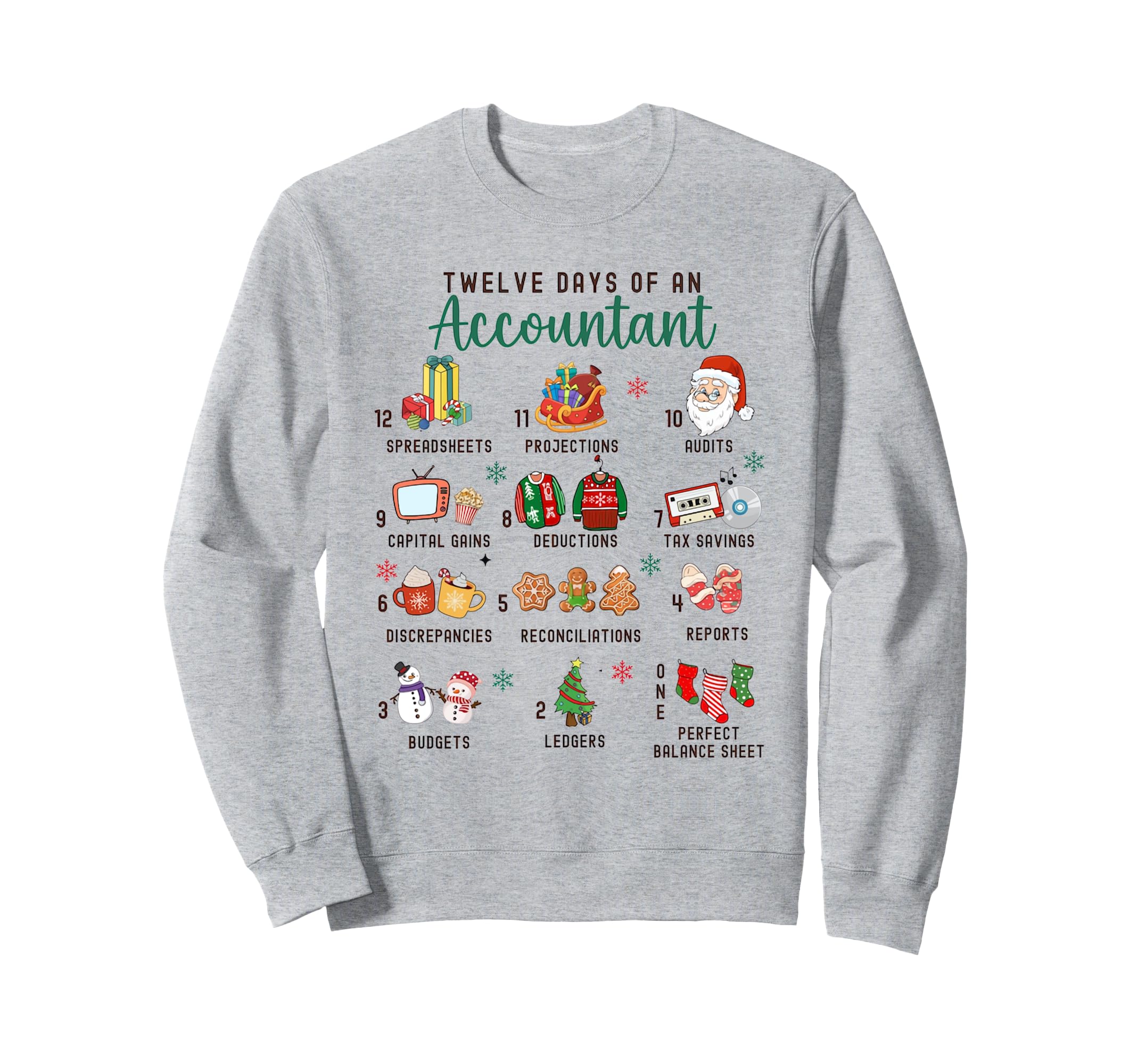 Amazon.com: 12 Days Christmas Of An Accountant Apparel Party Holiday ...