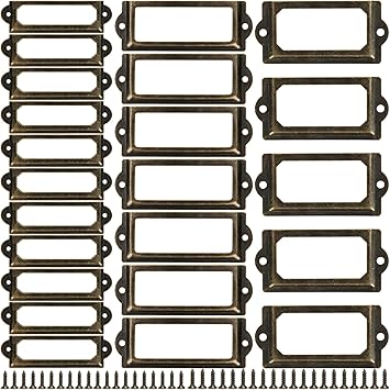 Amazon.com : 60 Pcs Office Library File Drawer Cabinet Card Tag Label ...