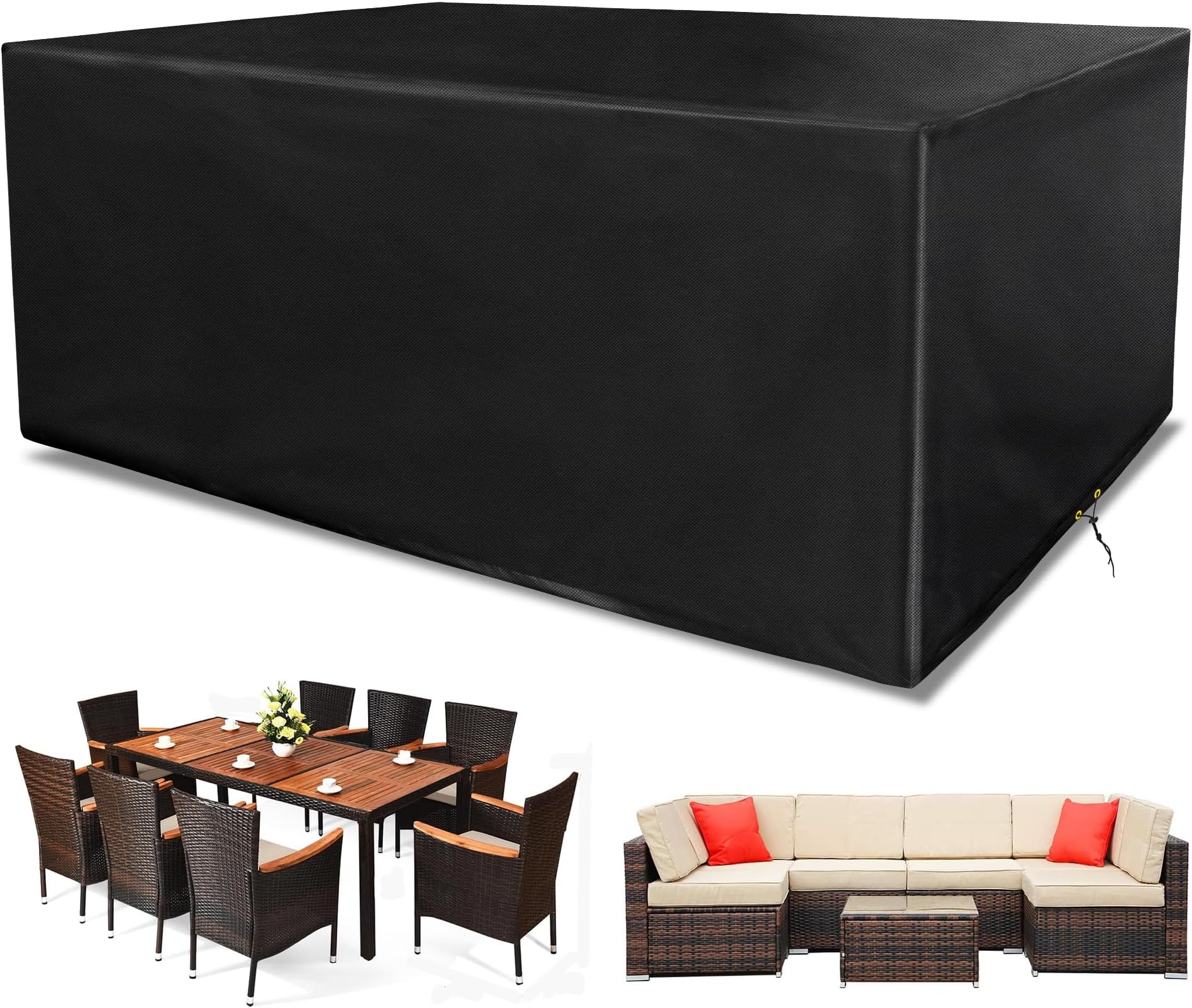 Funshot Garden Furniture Cover Waterproof, 300x250x90cm Outdoor Garden ...