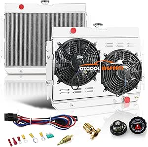 Amazon.com: OzCoolingParts Pro 3 Row Core All Aluminum R289 Radiator + 2 x 12" Fan w/Shroud Kit ...