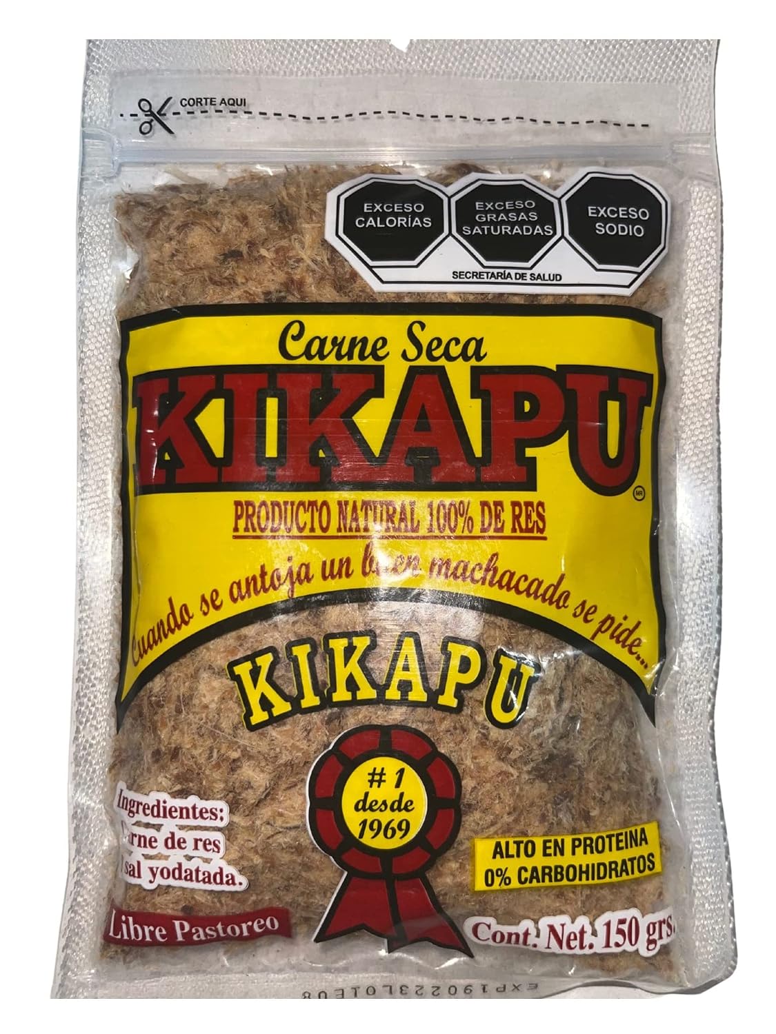 Amazon.com: Kikapu beef jerky 8.8oz - Carne seca - Machaca - Shredded ...