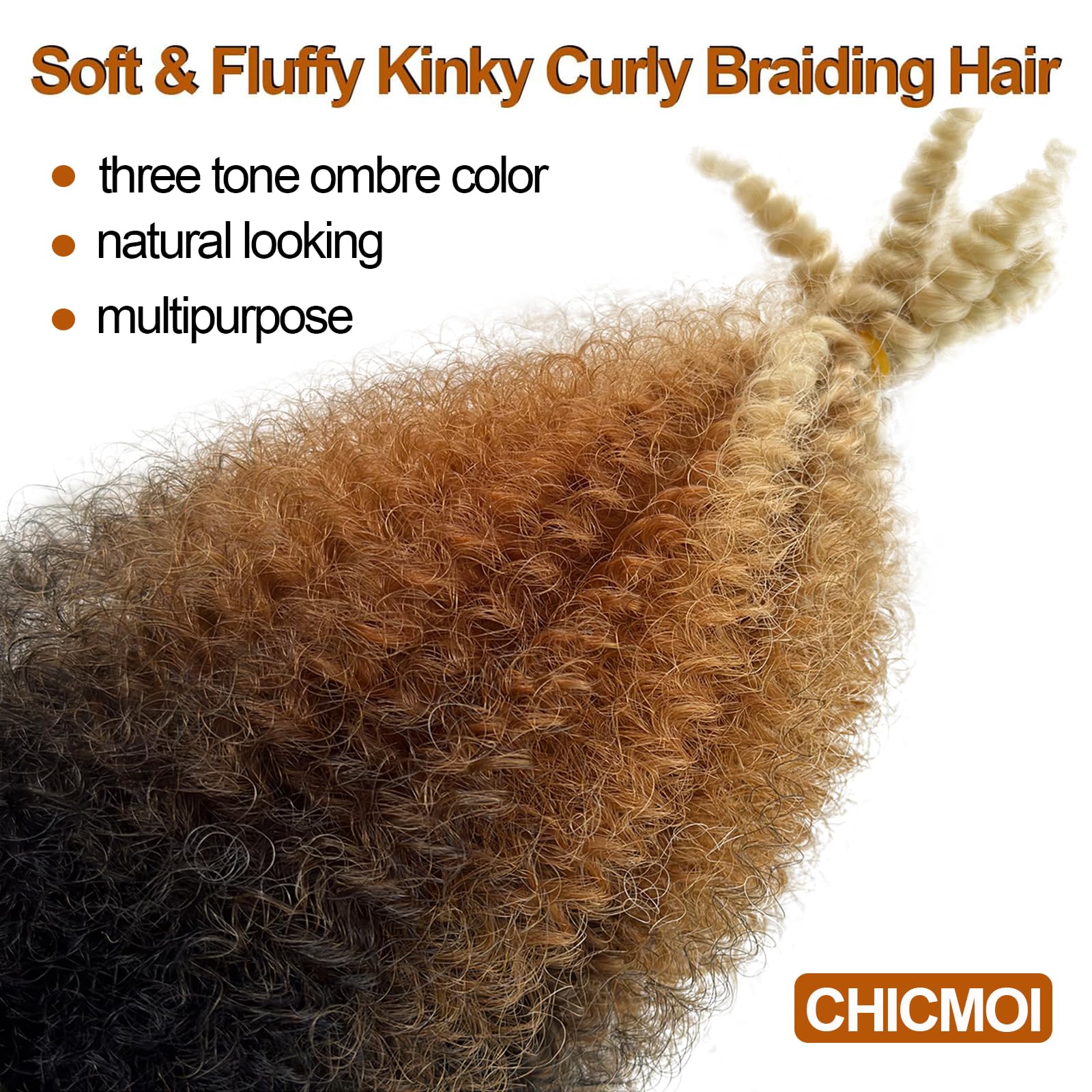 Snapklik.com : Springy Afro Twist Hair 1B/27/613 Ombre Blonde Marley ...