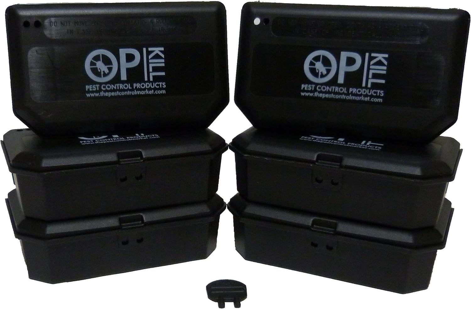 Opkill 6 Tamper Proof Mouse Rodent Bait Box Stations for the Safe Control of Poison & Pest Traps ...