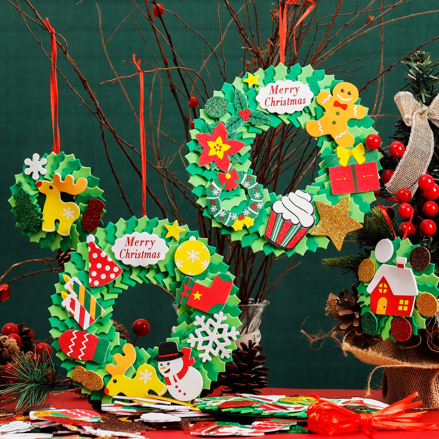 Wreaths Christmas Craft Rudolph Christmas Wreath DIY – Mama In A