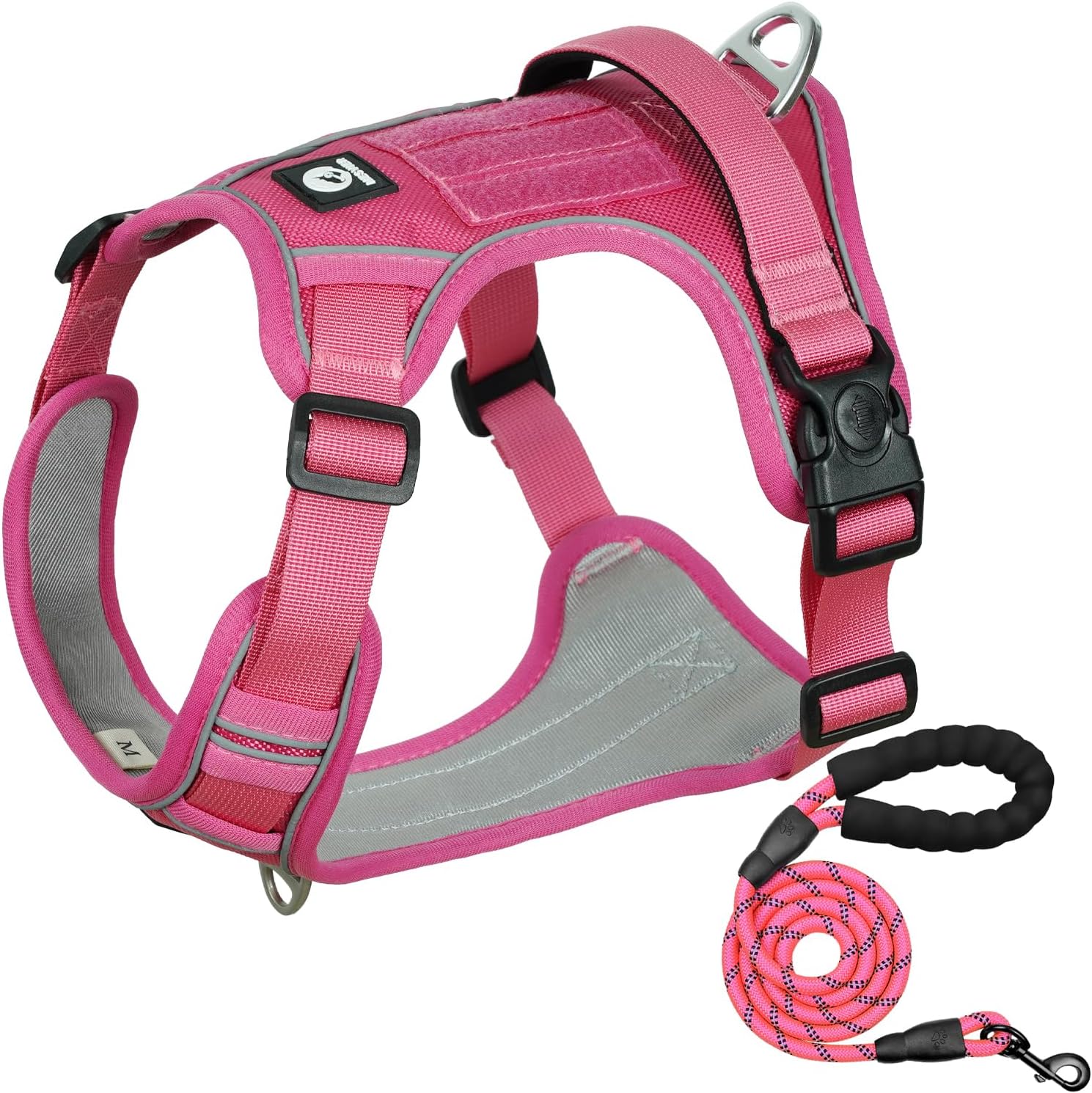 MESVIER Arnés para Perro Chico Mediano Grande con Correa 1.5m, Pechera para Perro Ajustable ...