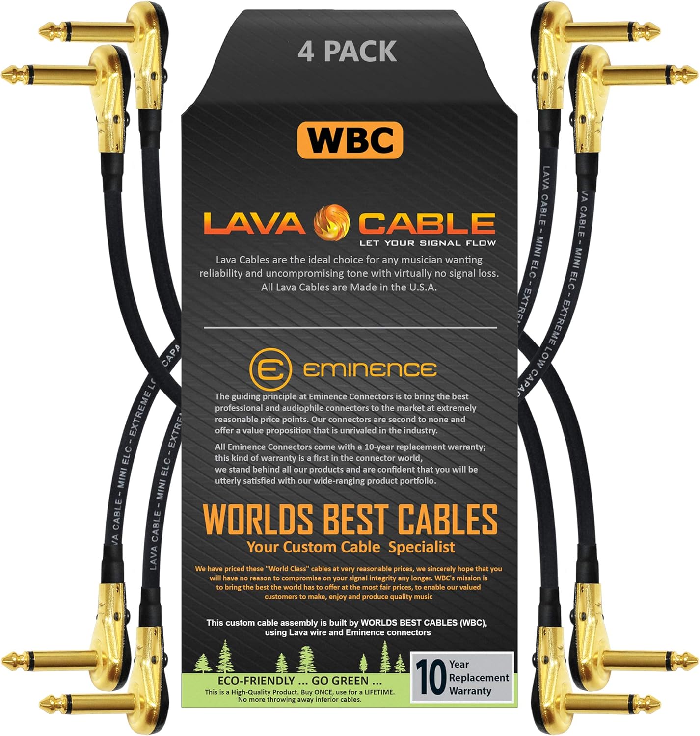 4 Units - Lava Mini ELC (Black) - 10 Inch - Guitar Bass Effects ...