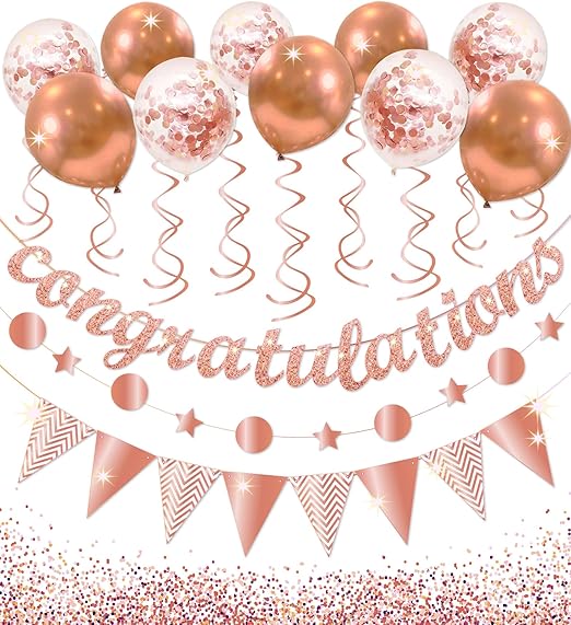 Amazon.com: Congratulations Banner Kit - Glitter Congratulation Banners ...