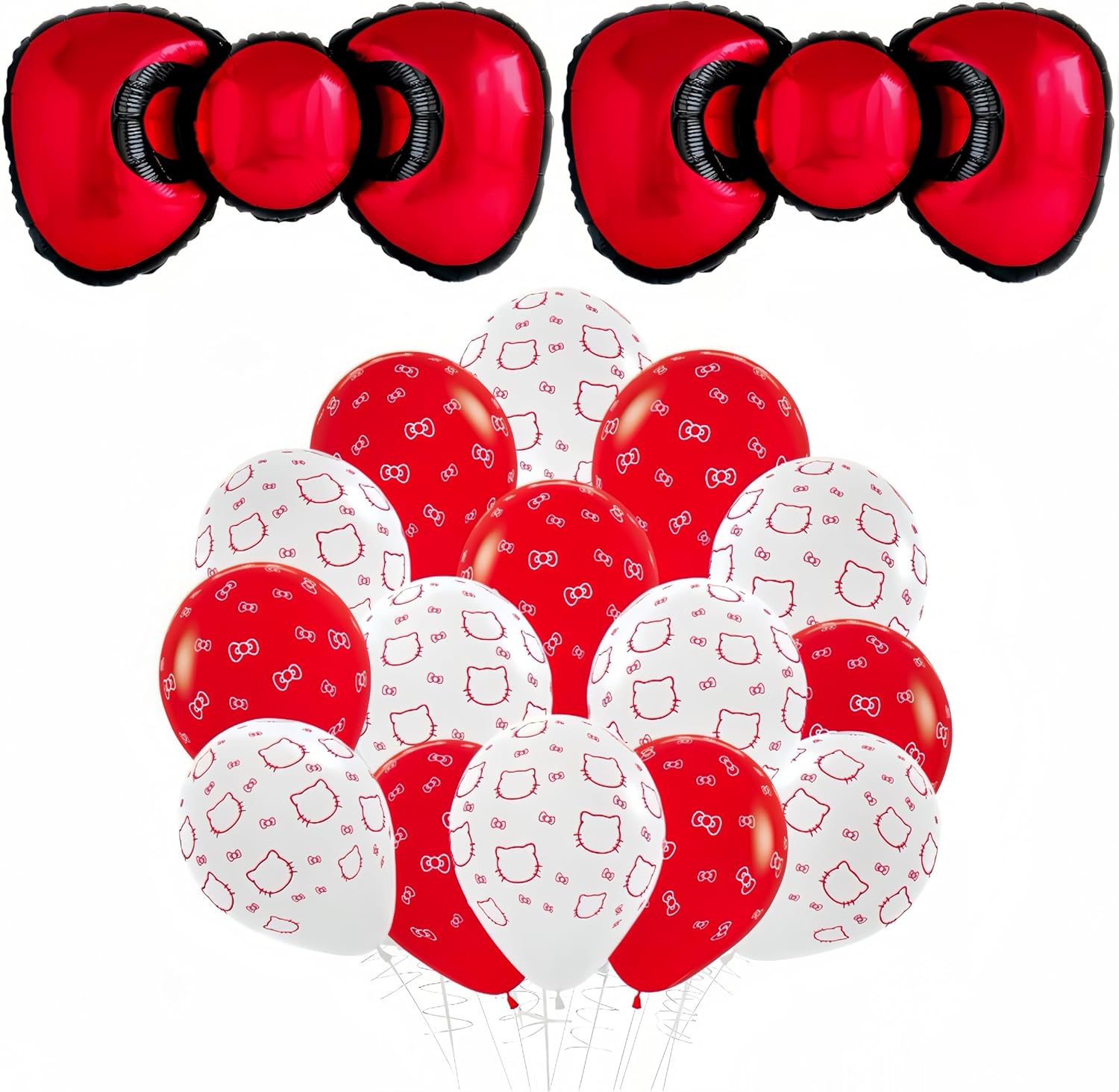 Amazon.com: 22 PCS Cat Kitty Balloons/Bow Balloons for Girls Kitty ...