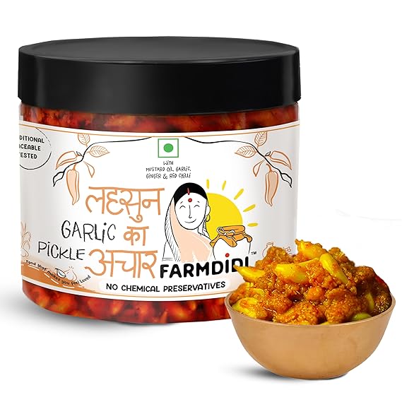 Farm Didi Garlic Pickle 325 G In Fresh | Traditional Homemade Lehsun Ka ...