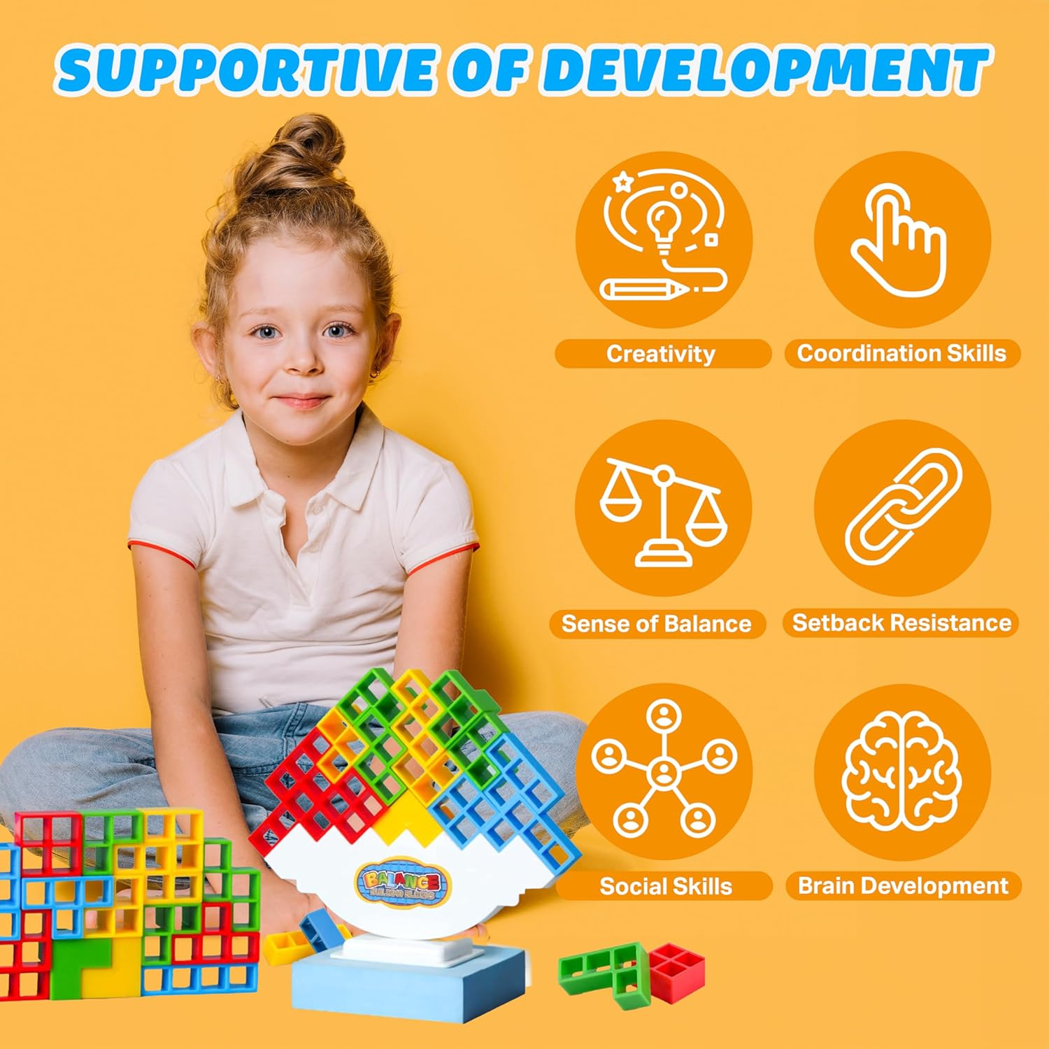 Tetra Tower – Juego de 48 piezas de ataque apilable, juegos familiares ...