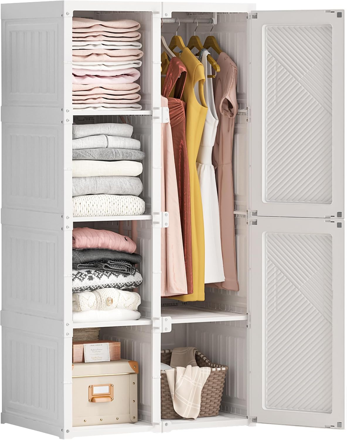 Auroglint Armoire portable, armoire de chambre, organisateur de ...