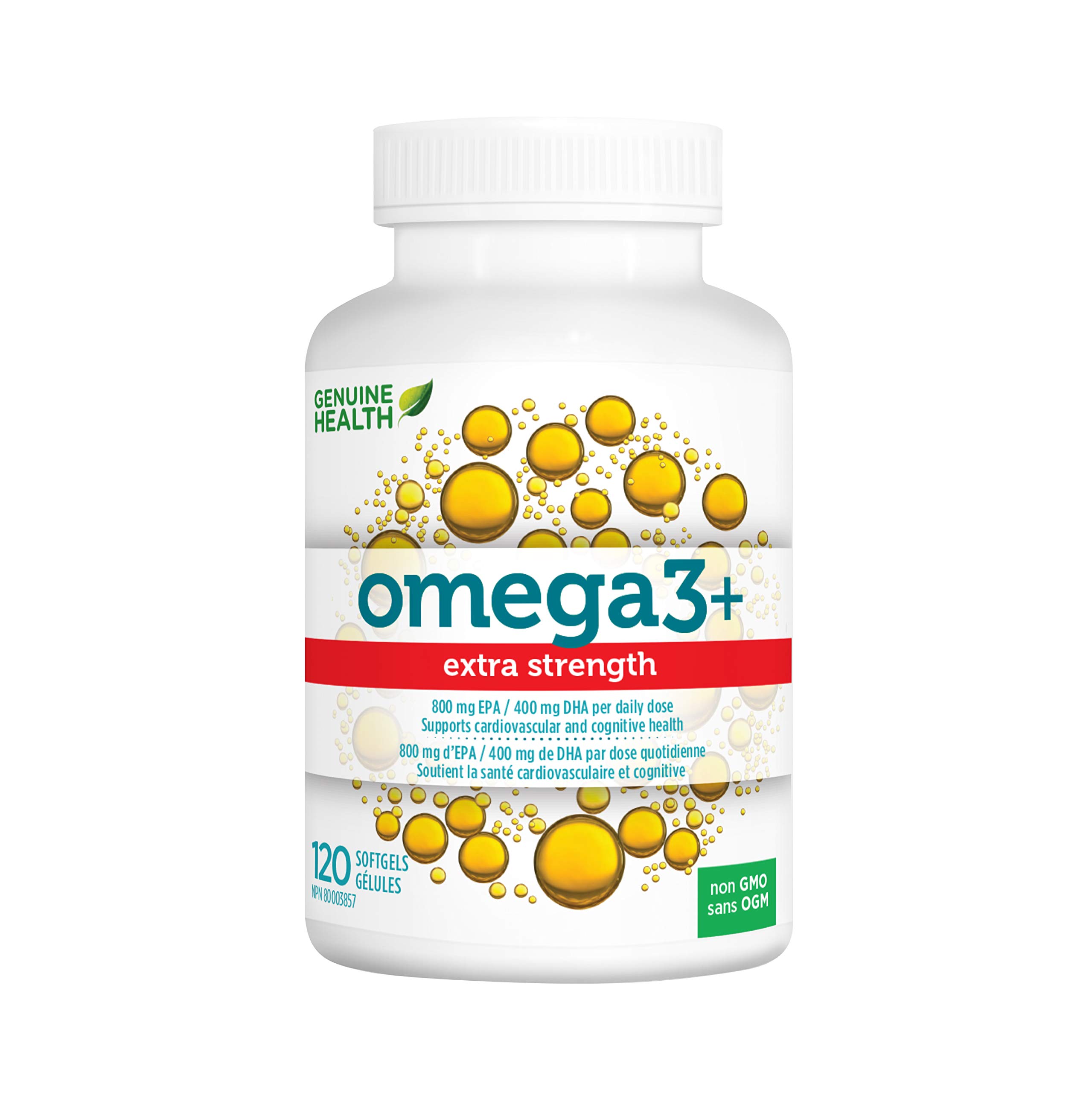 Genuine Health Omega3+ Extra Strength, Omega 3 Fish Oil, 800mg EPA ...