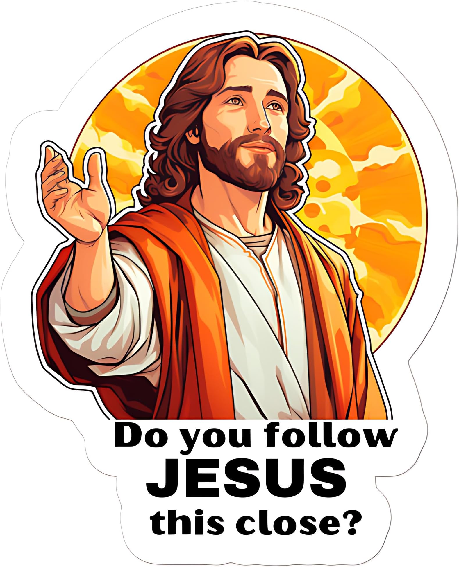 Amazon.com - Do You Follow Jesus This Closely Funny Sticker - 5.5" x 4. ...