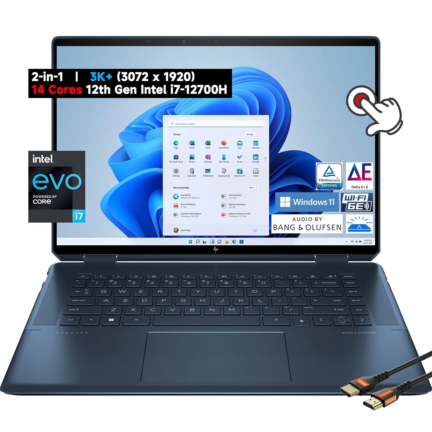 HP Spectre 2-in-1 16" 3K+ (3072 x 1920) Touchscreen Laptop, 14 Cores ...