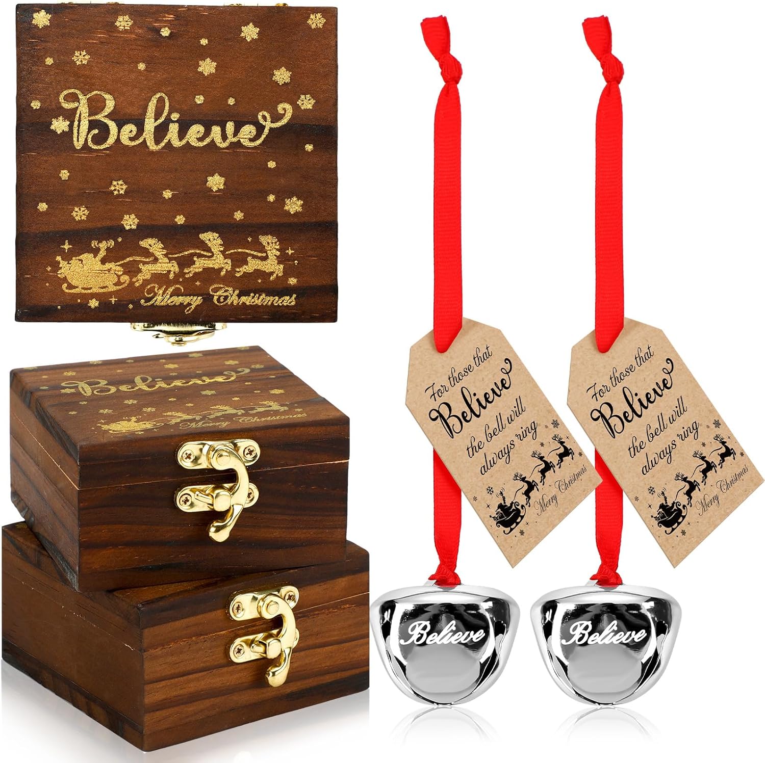 Amazon.com: Ceenna Christmas Believe Bell Gifts Magical Polar Ornaments ...