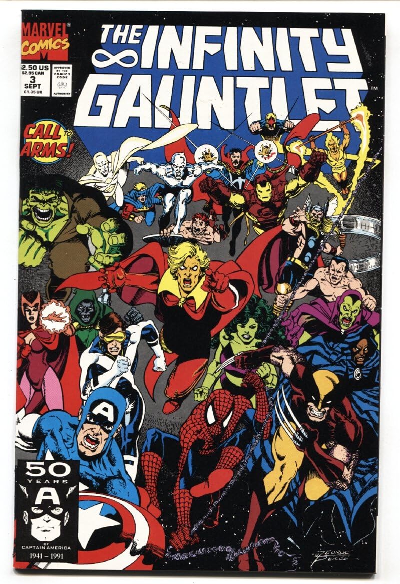 Amazon.com: Infinity Gauntlet #3 INFINITY WAR 1991 Thanos- Warlock ...