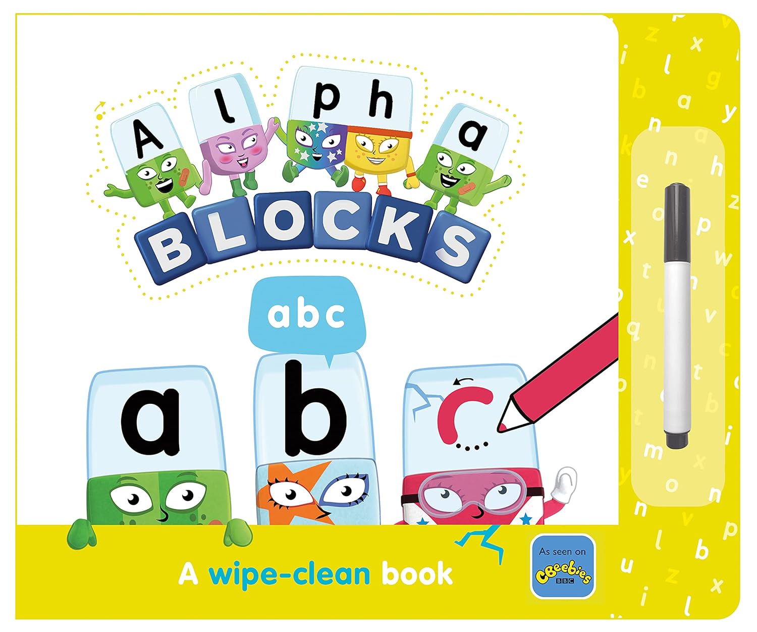 Alphablocks ABC: A Wipe-Clean Book and Pen - Learn to Write the ...