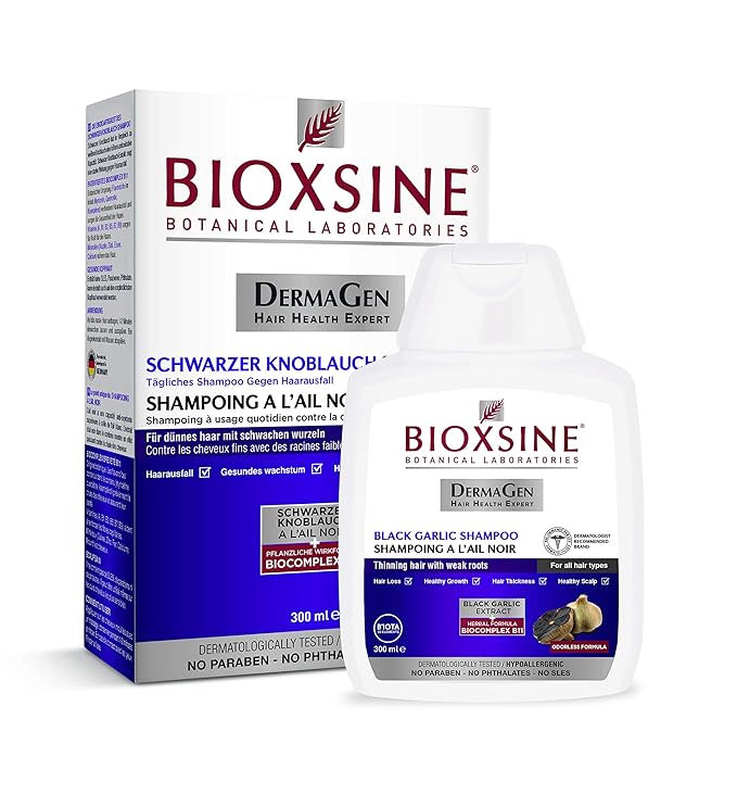 Amazon.com : Bioxsine Herbal Shampoo with Black Garlic for Hair Growth ...