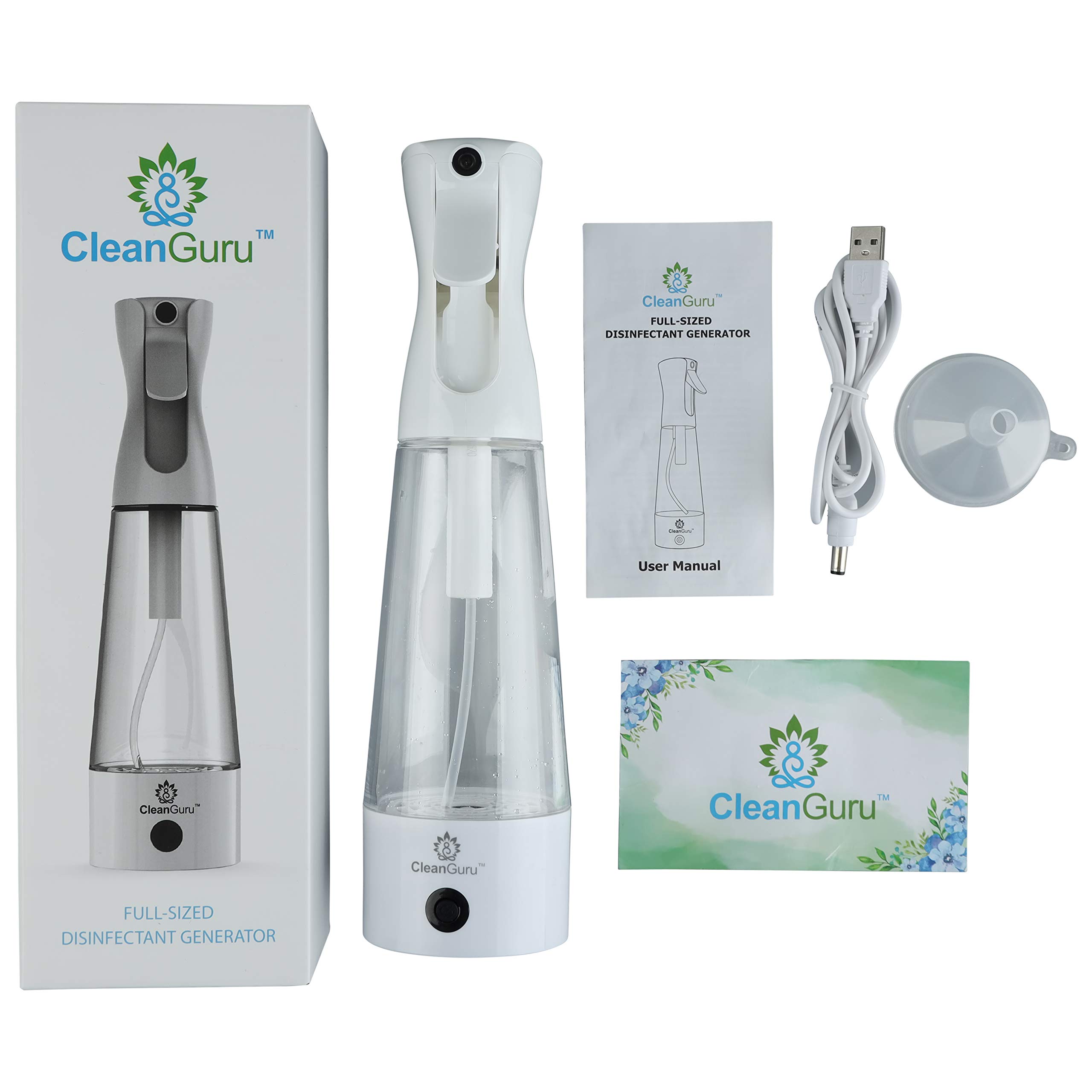 CLEANGURU Disinfectant Generator, Sodium Hypochlorite Spray Maker, DIY ...