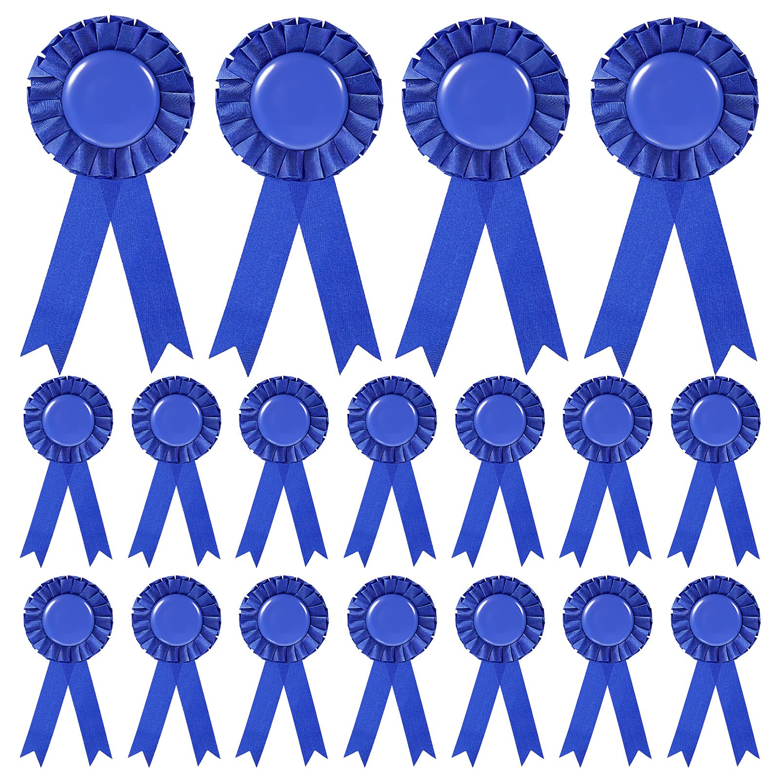 Amazon.com : 18 Pcs Blank Award Ribbons Blue Prize Ribbon 1st Place ...