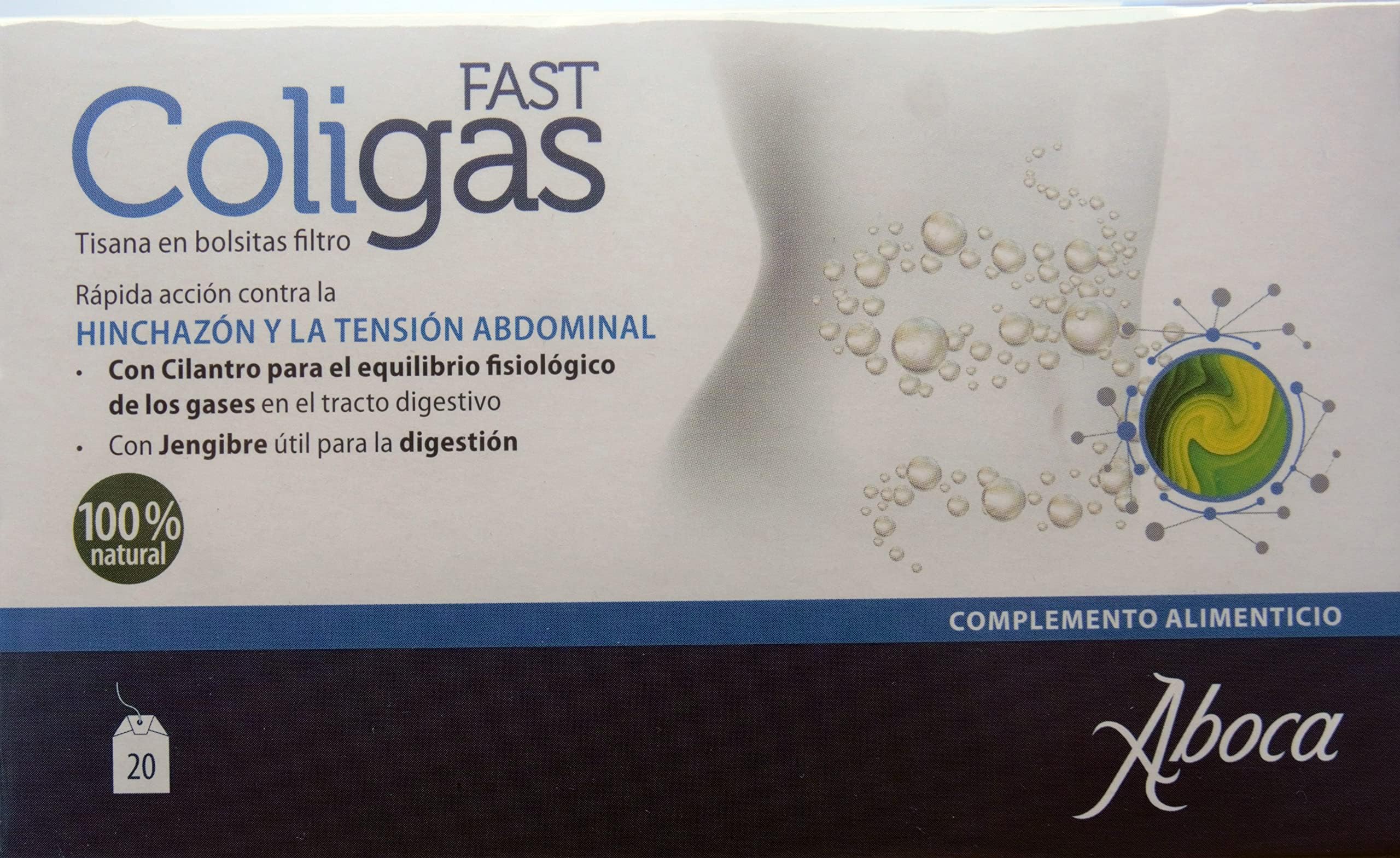 Amazon.com : Aboca COLIGAS Fast Infusion Gas Bloating Digestion 20bags ...