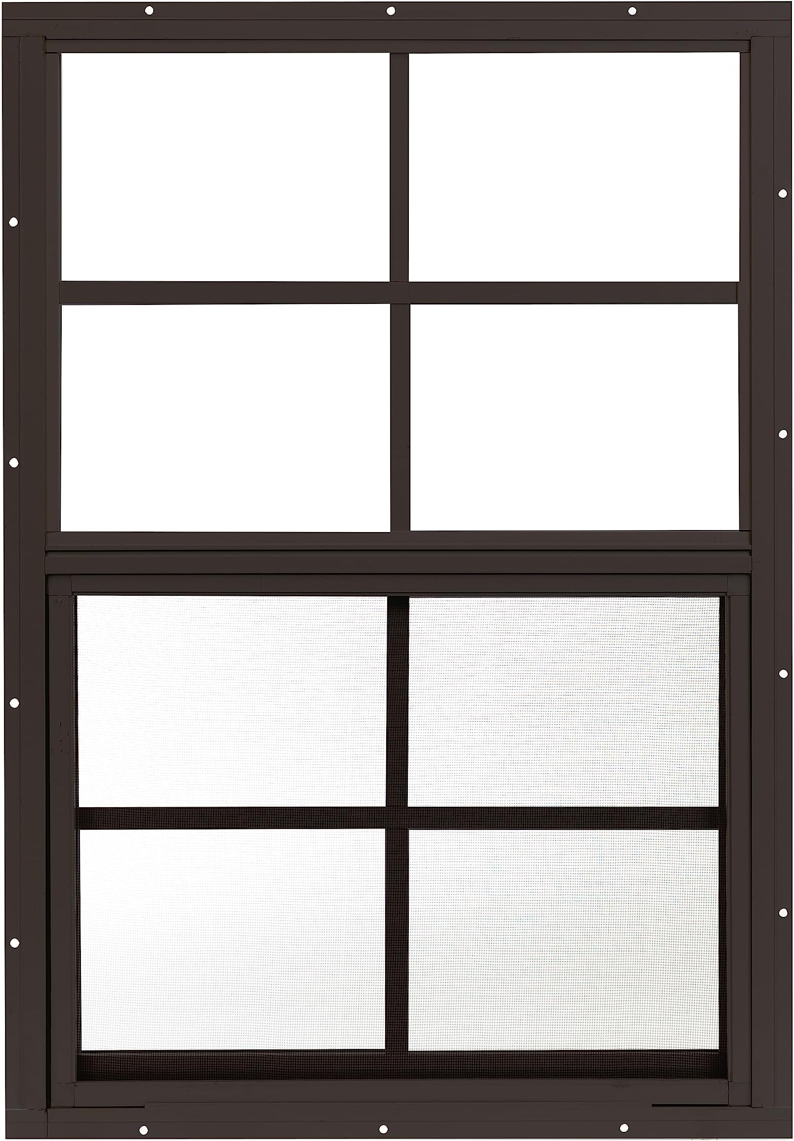 Square Shed Window 12" X 12" White Flush Mount, Playhouse Windows ...