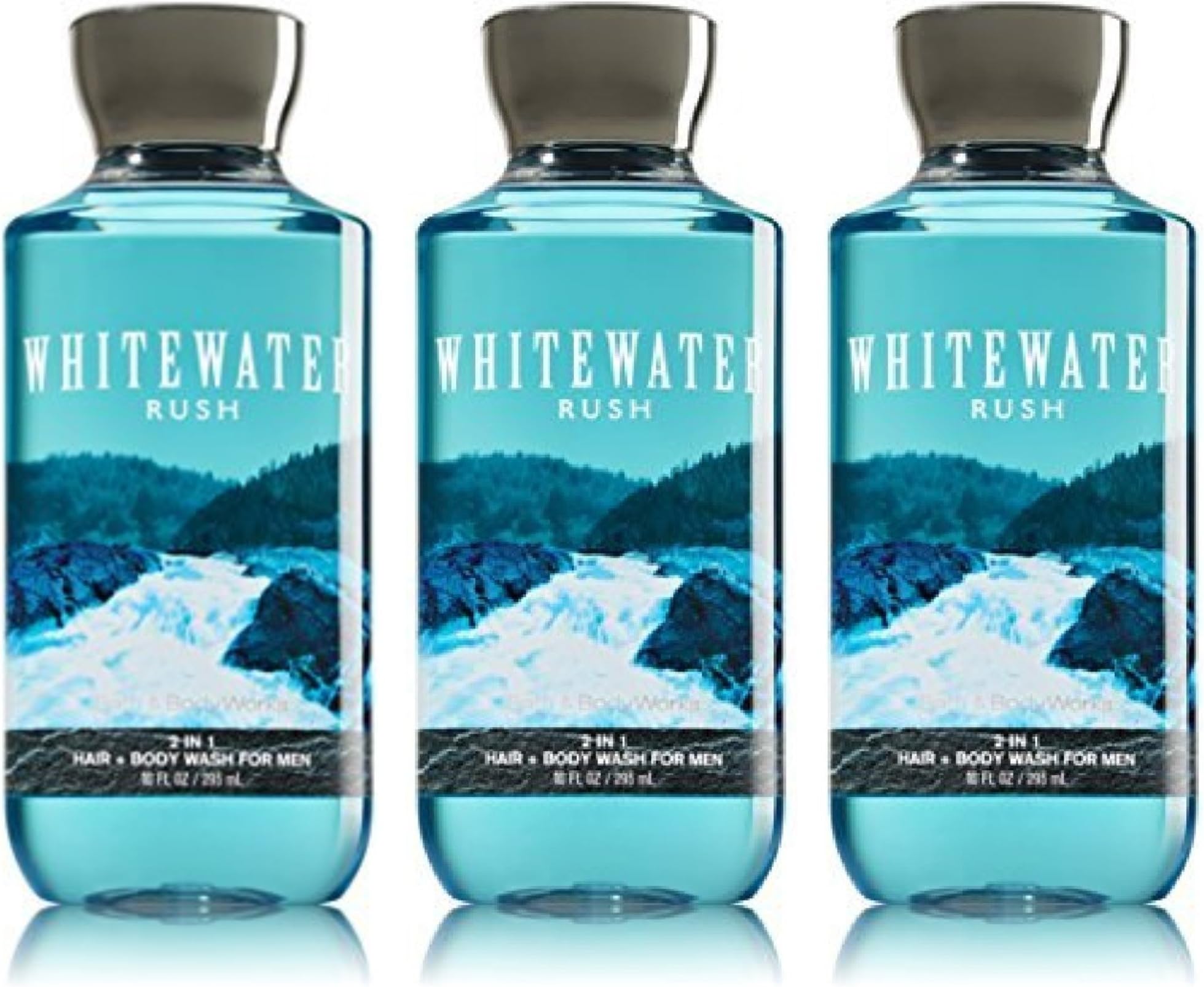 Amazon.com : Lot of 3 Bath & Body Works Whitewater Rush 2 in 1 Hair ...