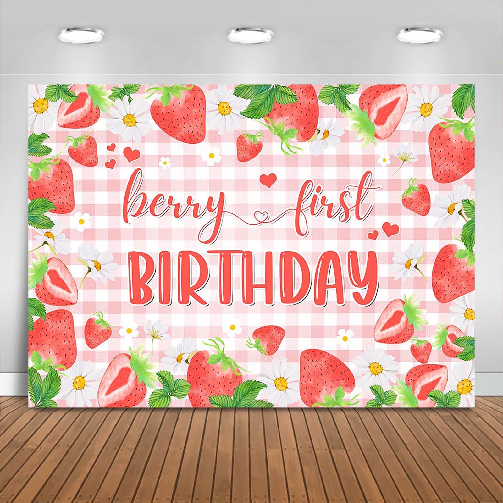 Amazon.com : Avezano Sweet One Backdrop Berry Sweet One Birthday Party ...