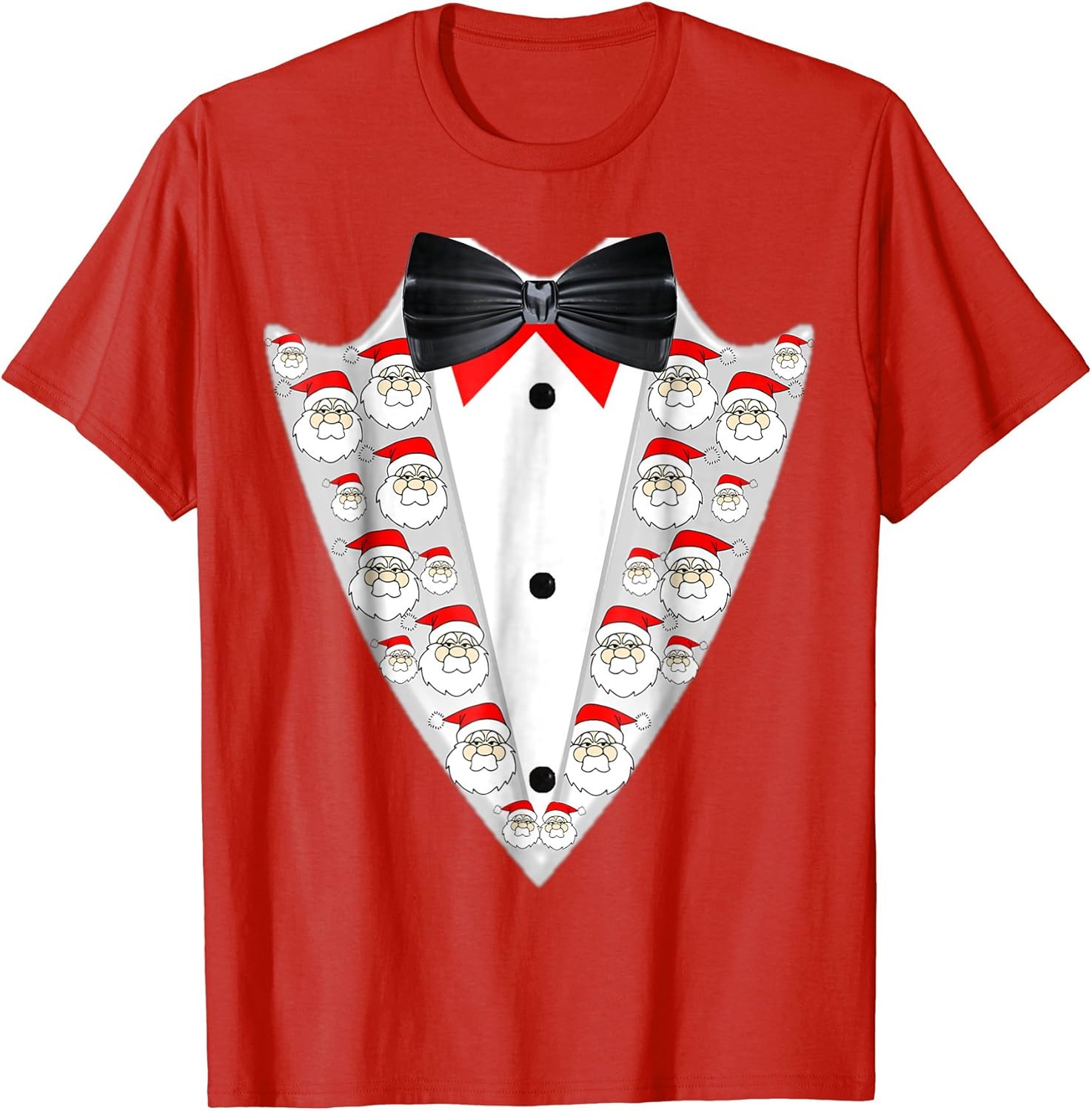 Amazon.com: Funny Faux Fake Suit jacket T-Shirt with lapel Bow-tie ...