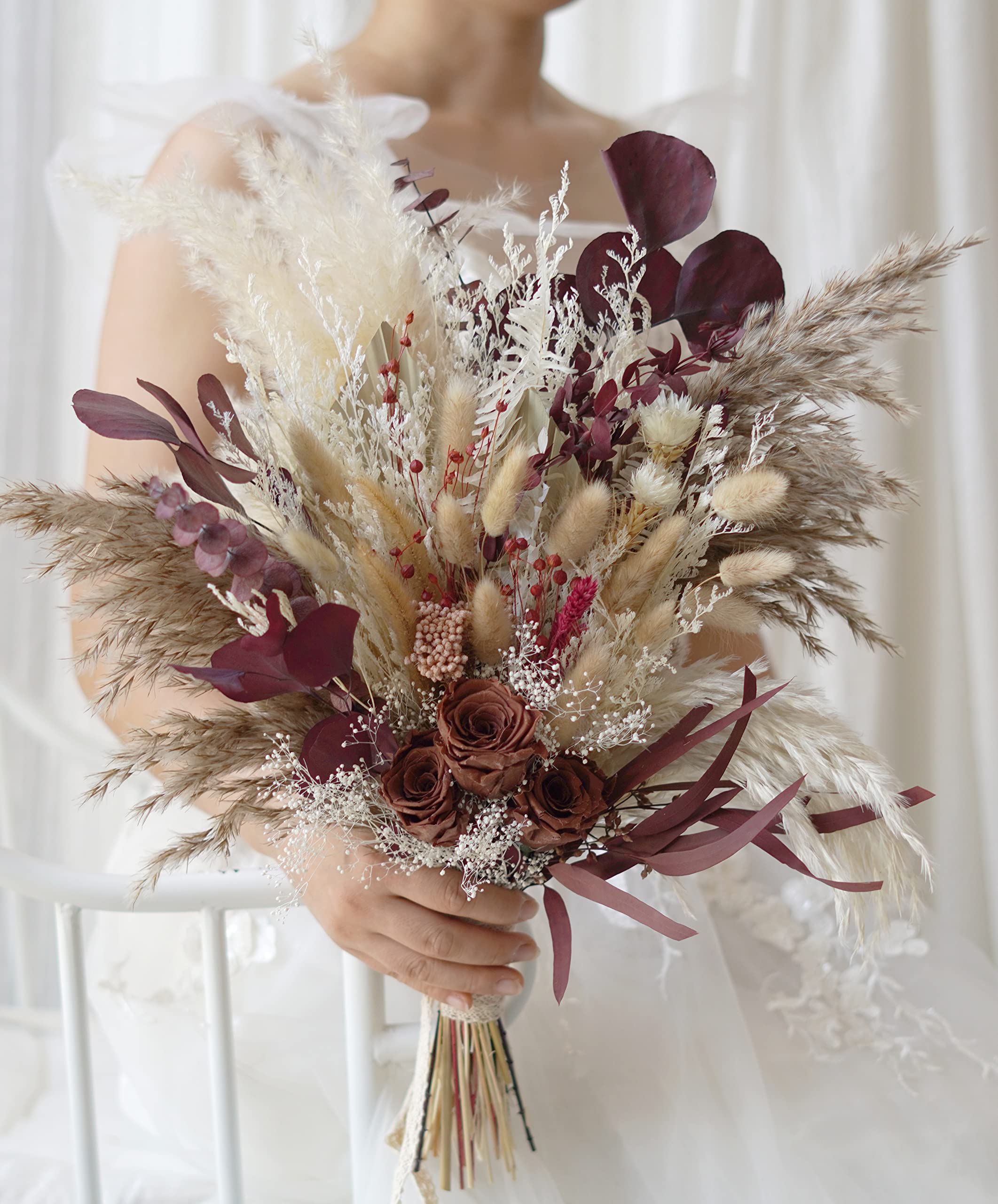 Rustic Burgundy Wedding Flower Ideas