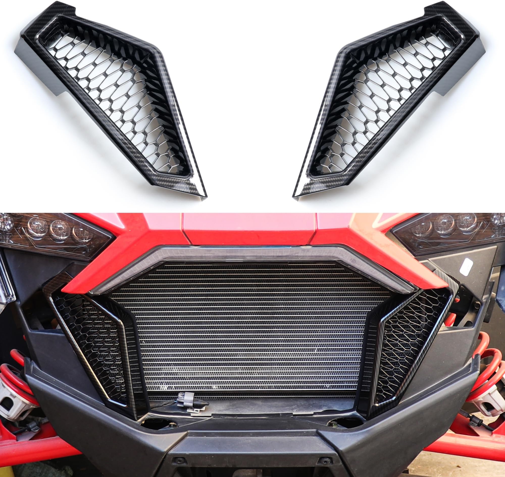 Amazon.com: RERPRO UTV RZR PRO XP Front Side Mesh Grill Cover Fascia ...