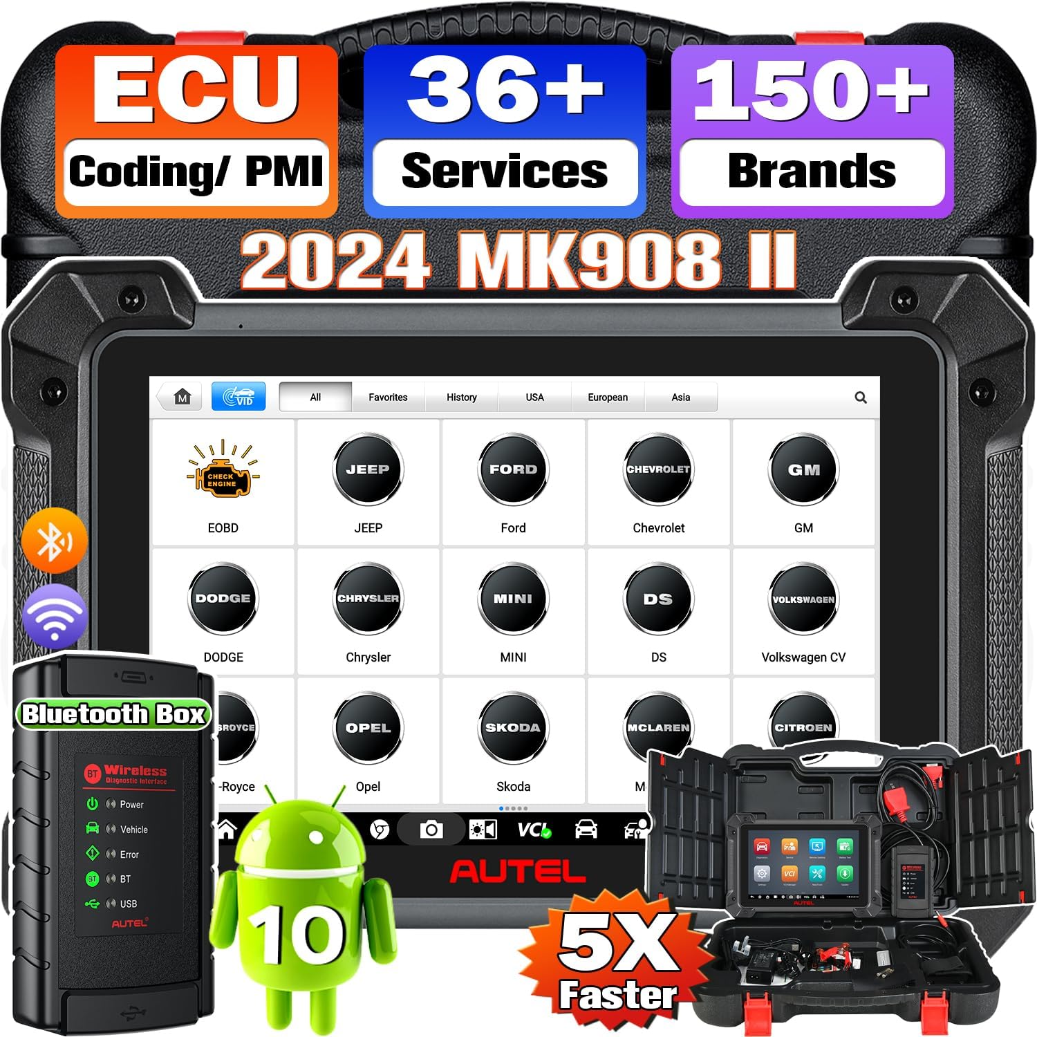 Amazon.com: Autel MaxiCOM MK908 II: 2024 Advanced ECU Coding ...