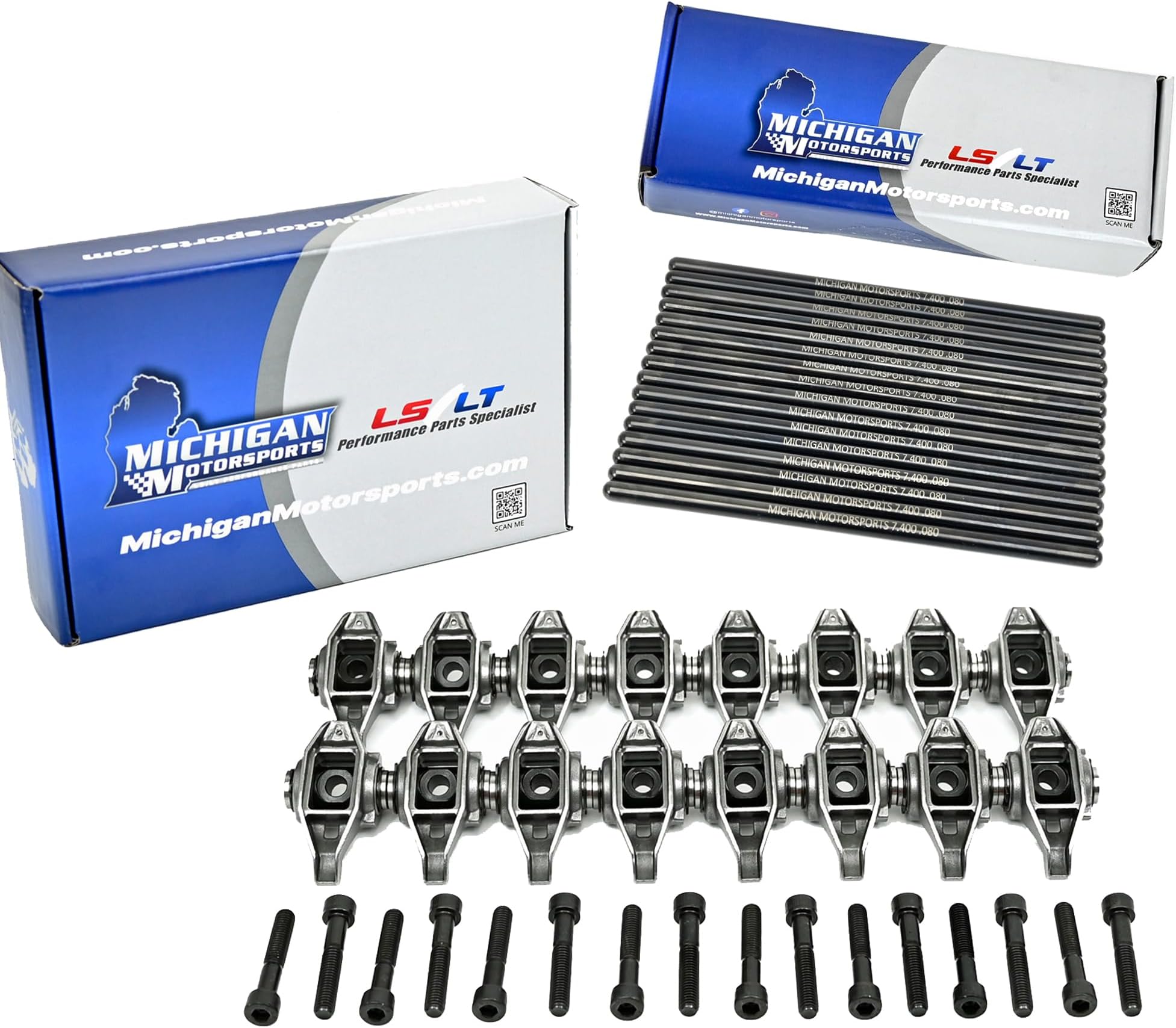 Amazon.com: LS1 Rocker Arms and Bolts with Trunion Kit Installed ...